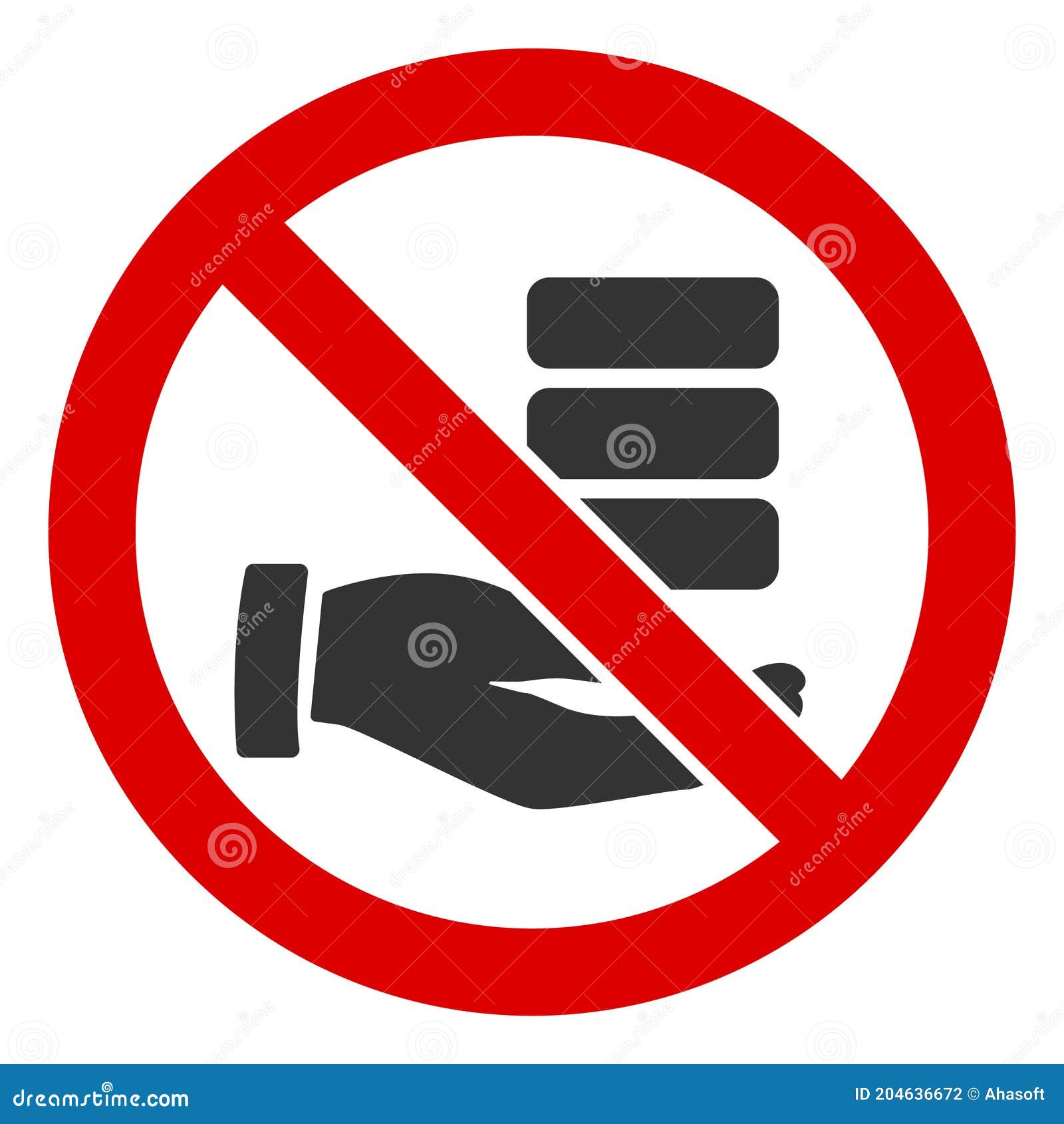 Flat Raster No Database Sharing Icon Stock Illustration - Illustration ...