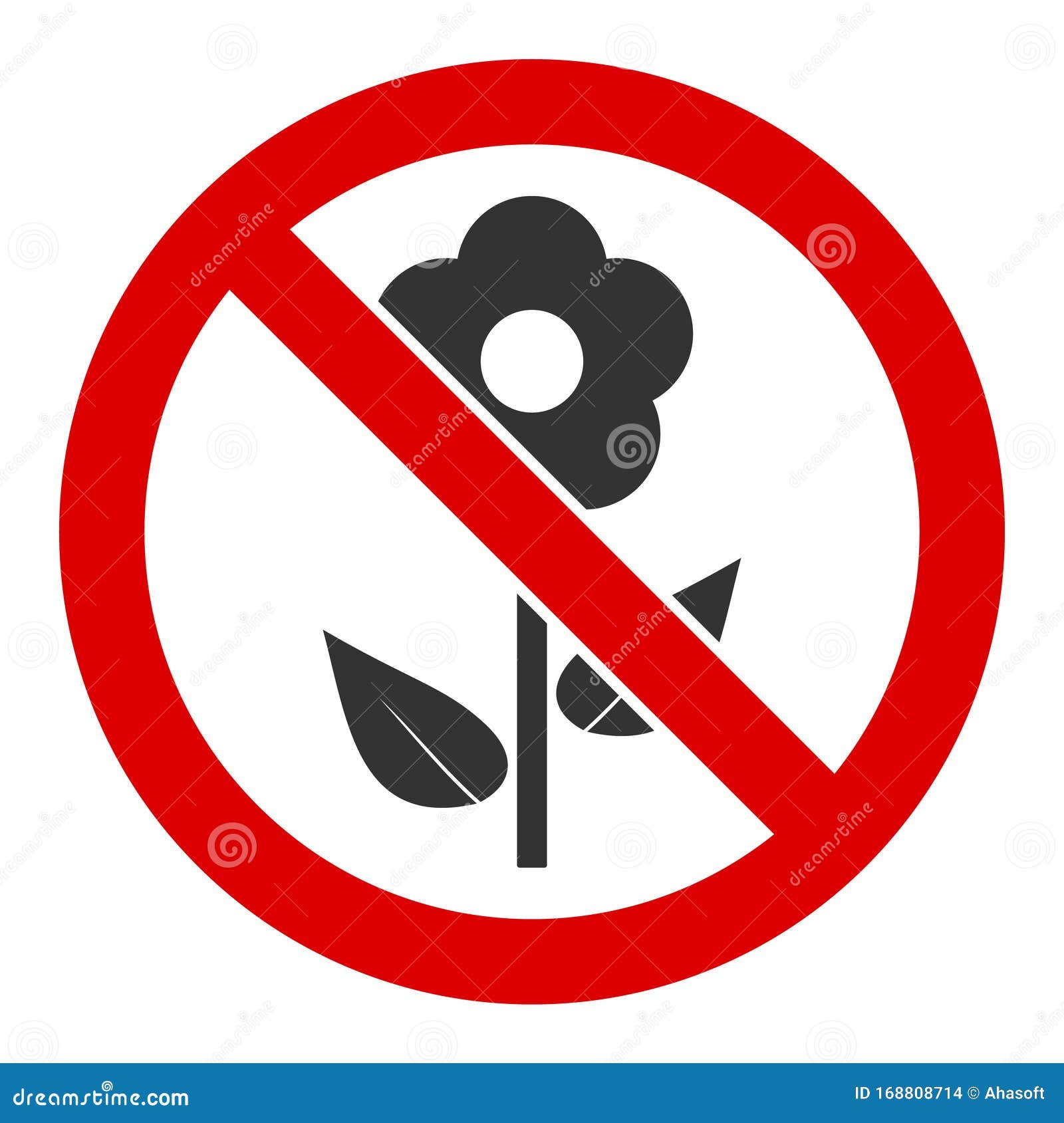 Flat Raster No Flower Icon stock illustration. Illustration of ...