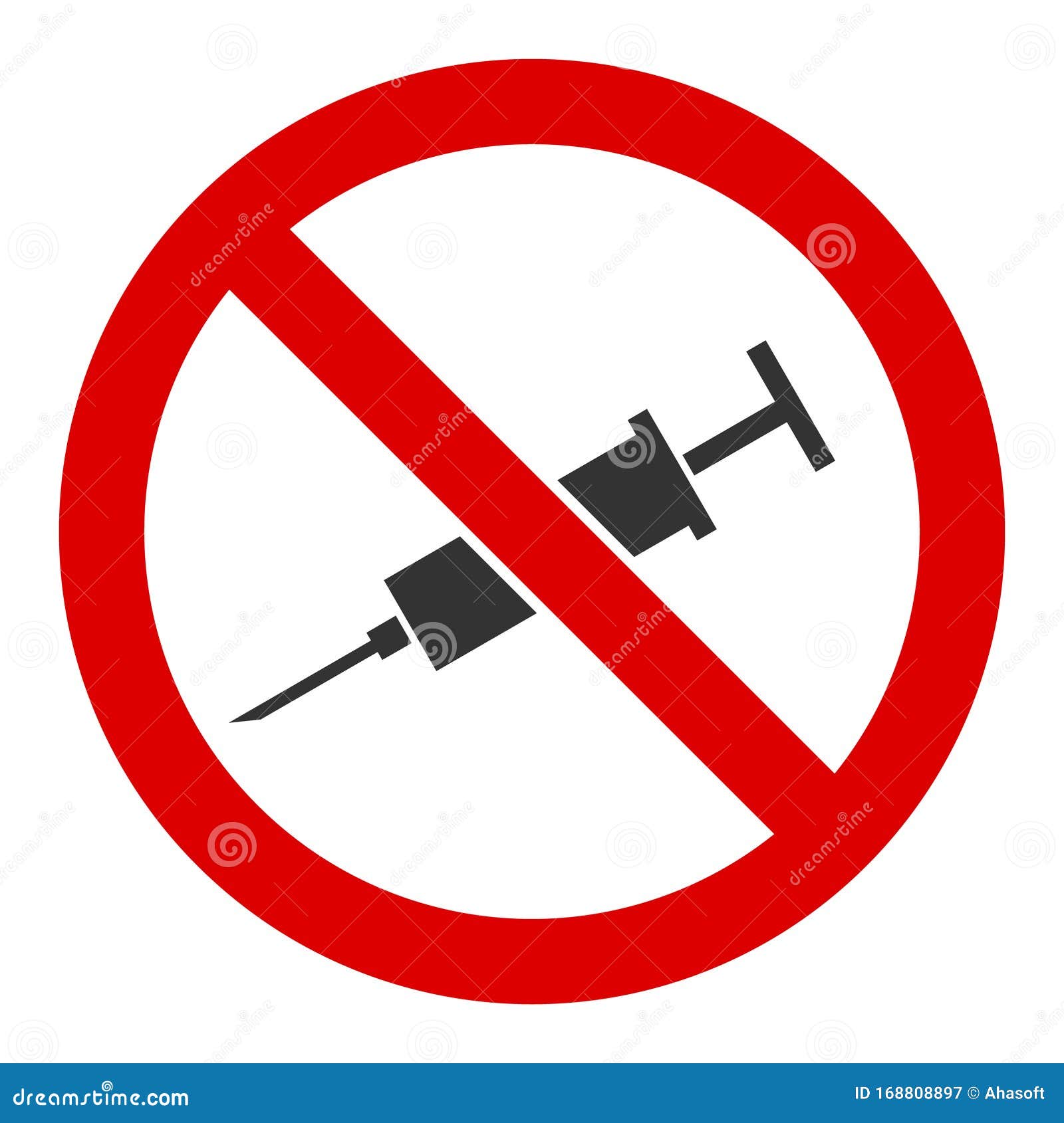 Flat Raster No Injection Icon Stock Illustration - Illustration of ...