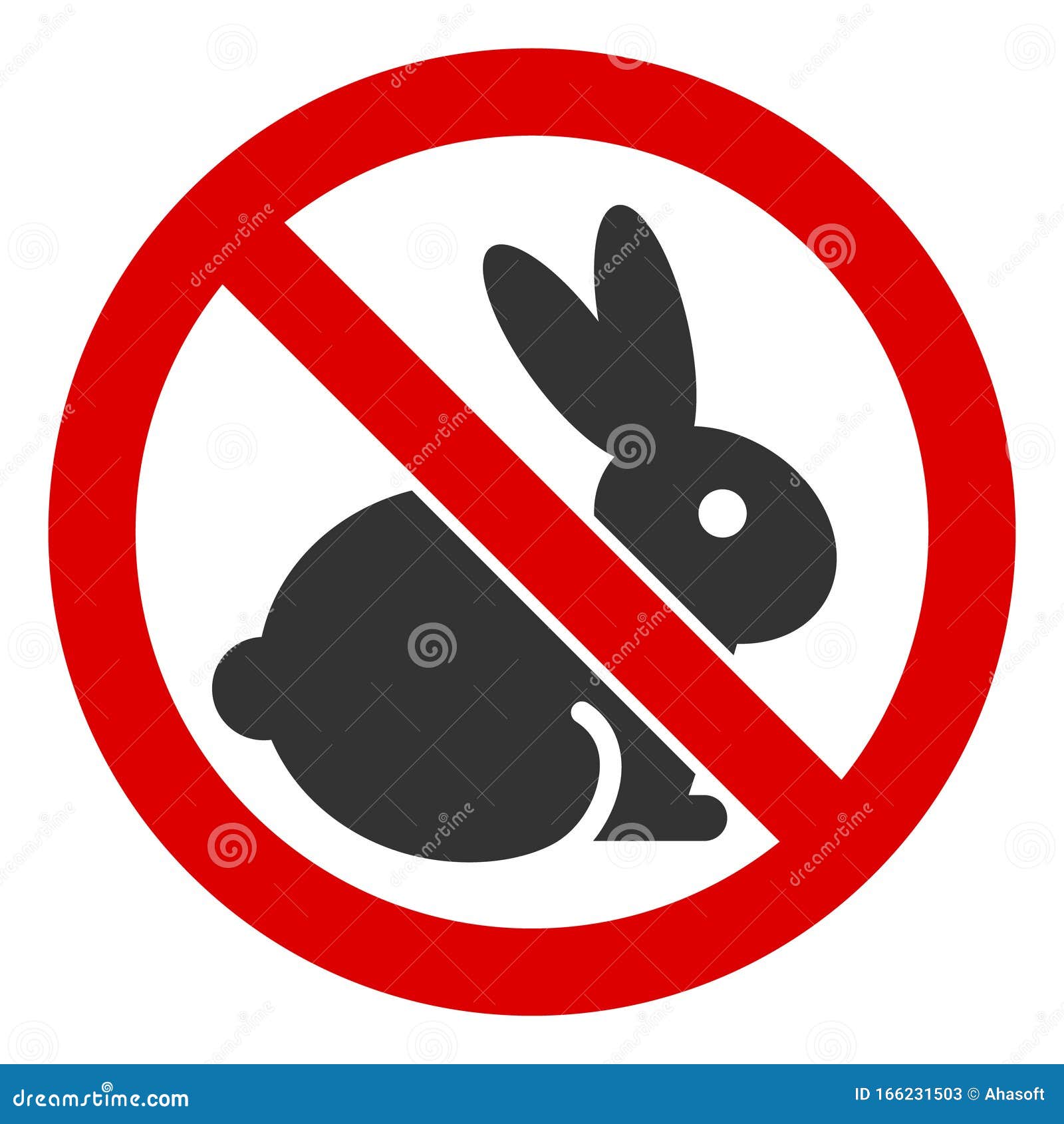Flat Raster No Rabbits Icon Stock Illustration - Illustration of ...