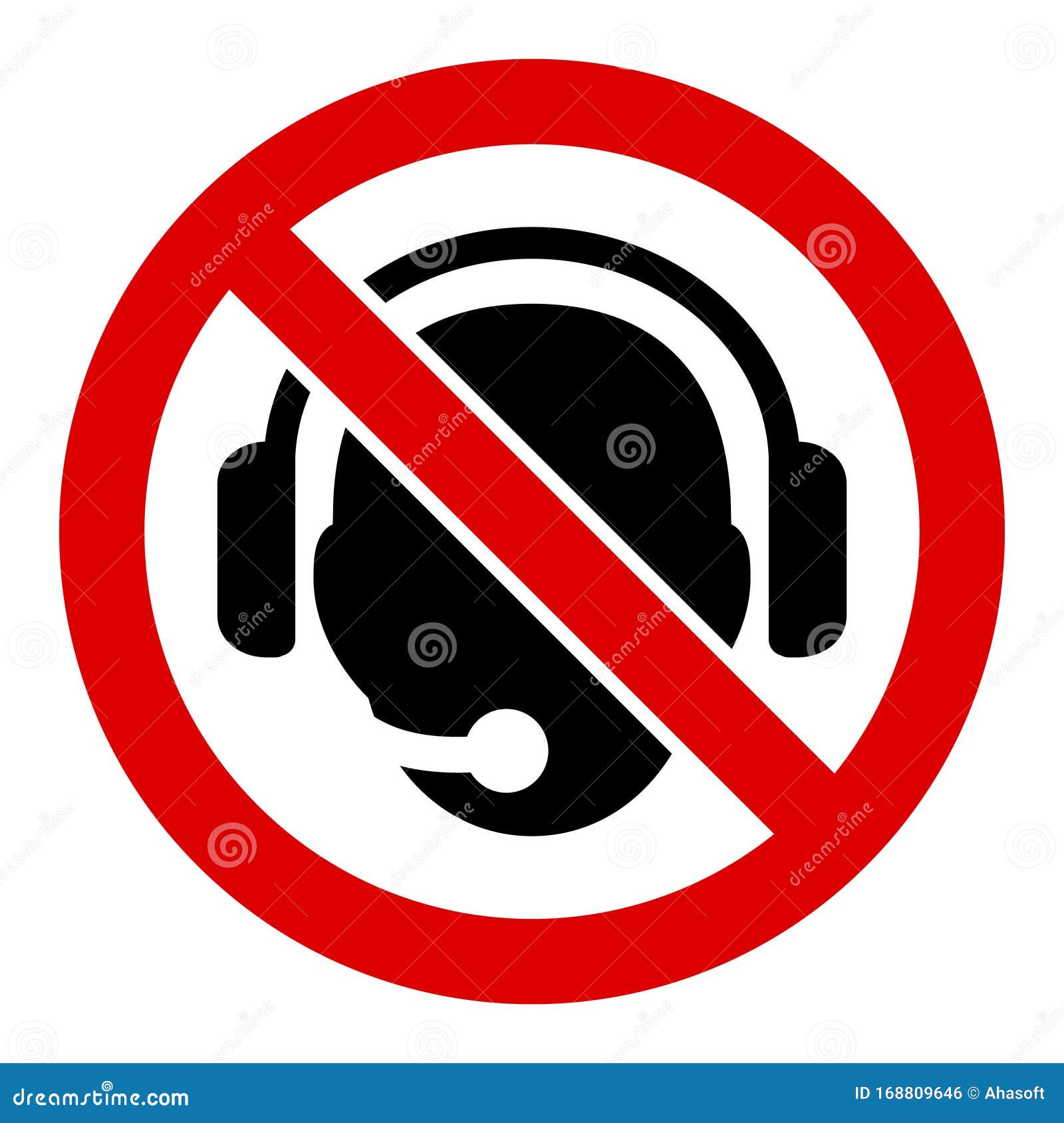 Flat Raster No Support Operator Icon Stock Illustration - Illustration ...