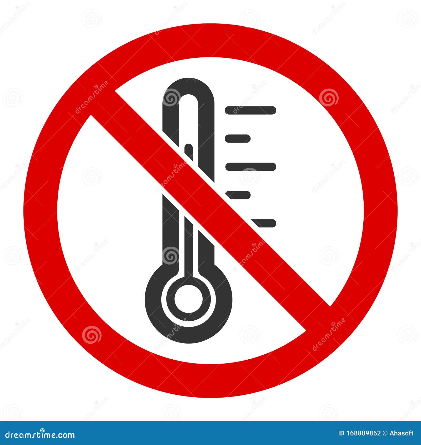 Flat Raster No Temperature Icon Stock Illustration - Illustration of ...