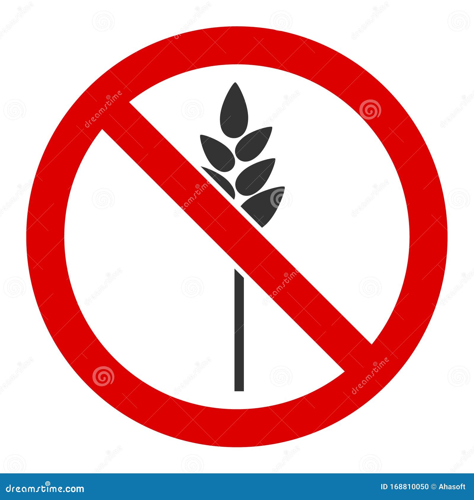 Flat Raster No Wheat Icon stock illustration. Illustration of flat ...