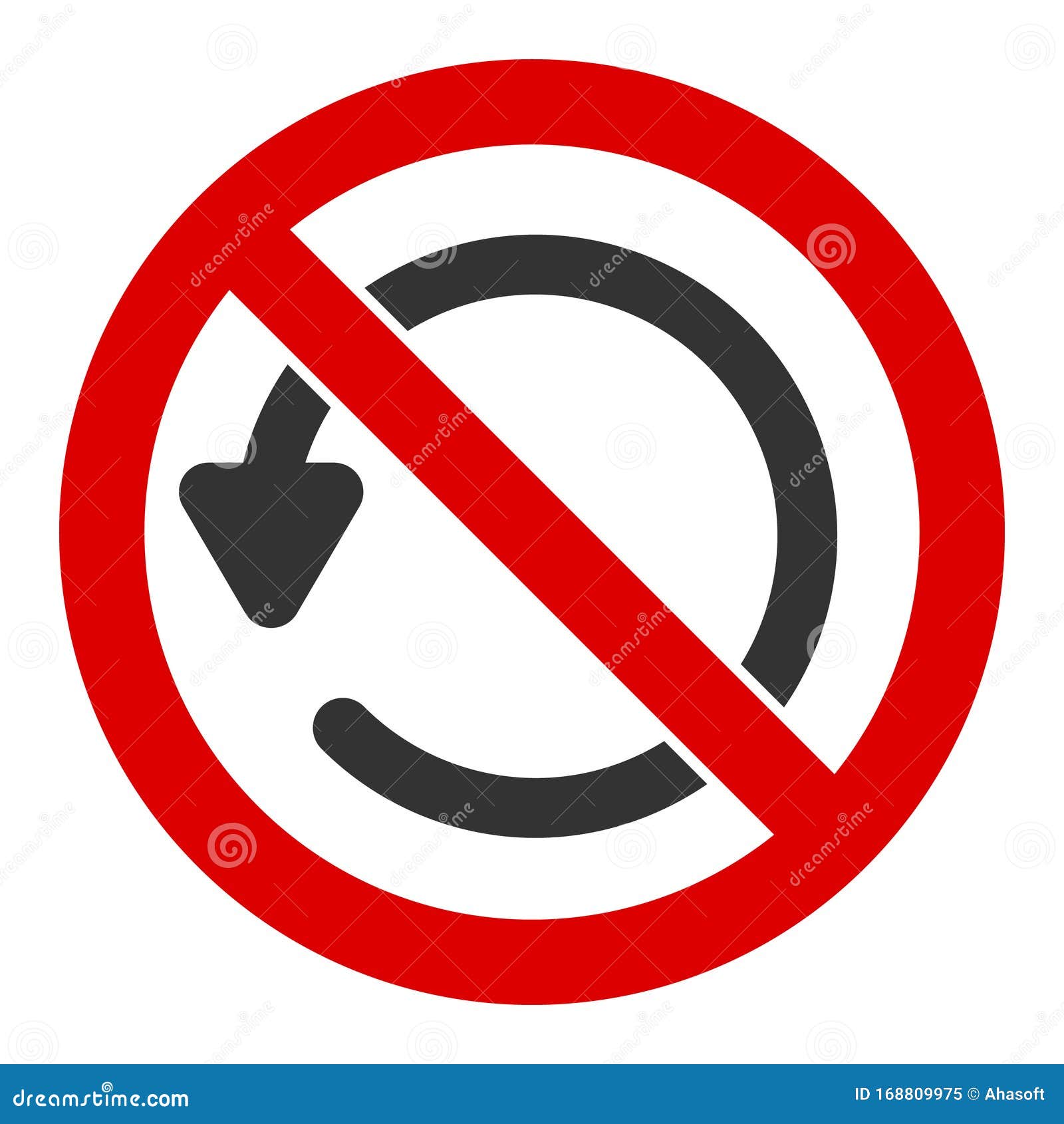 Flat Raster Not Rotate Icon Stock Illustration - Illustration of ...