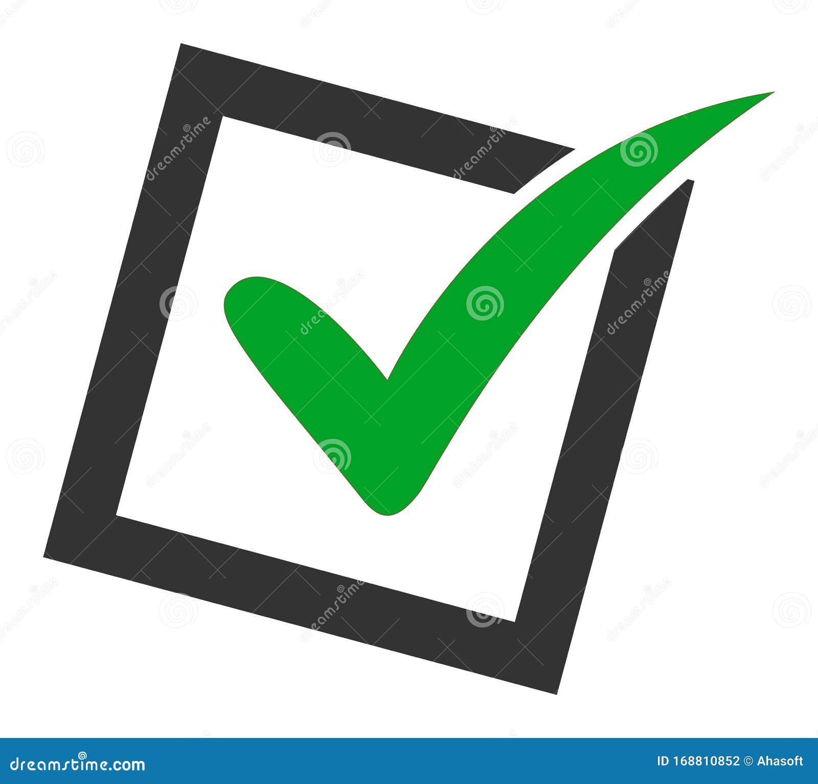 Flat Raster Yes Poll Icon stock illustration. Illustration of ...