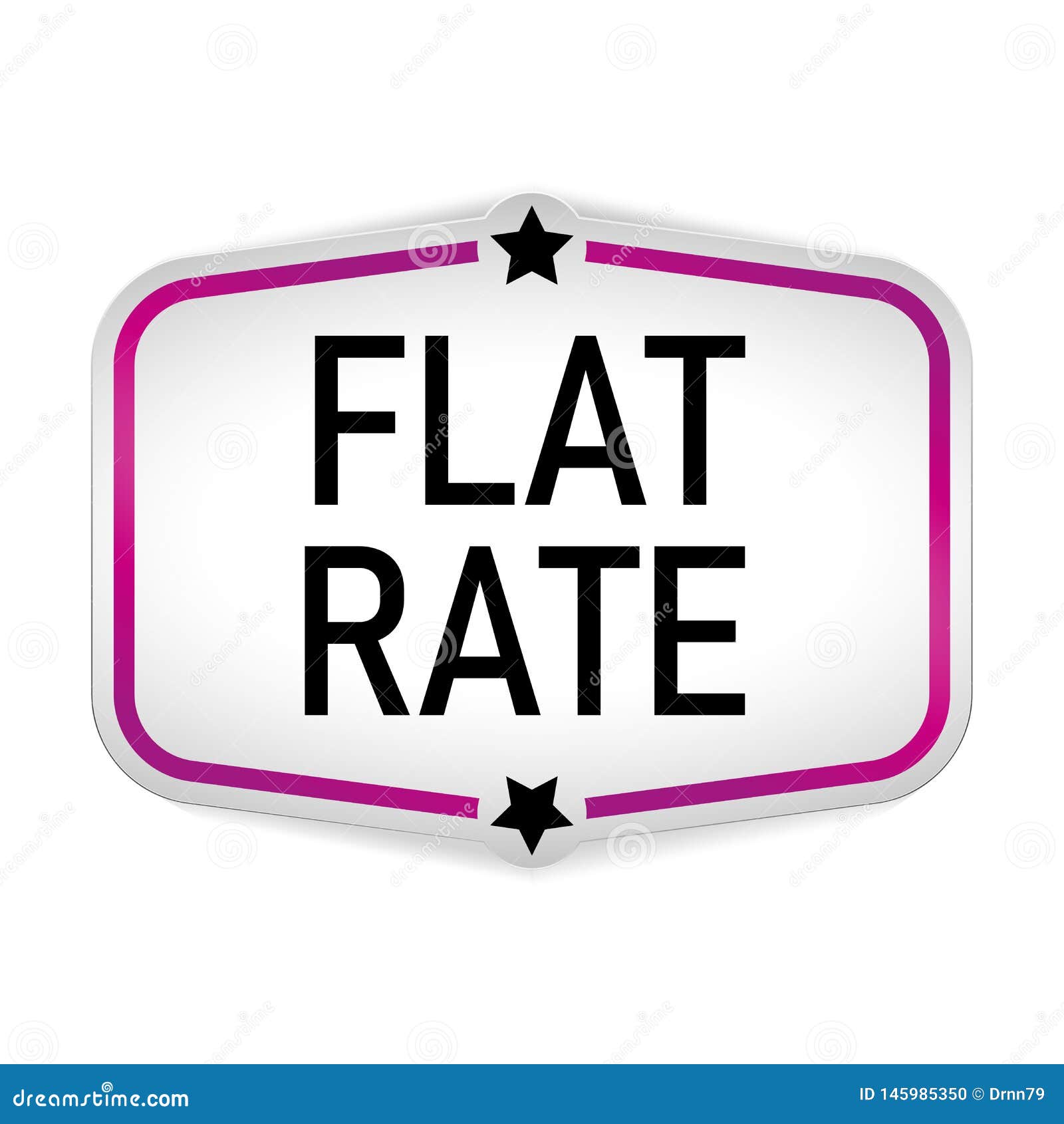 Flat Rate Paper Colorful Banners Design Shape Vector Label Tag Stock ...