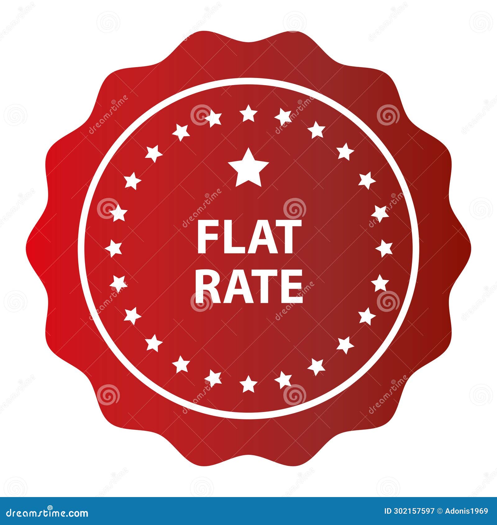 Flat rate stamp on white stock illustration. Illustration of unchanging ...