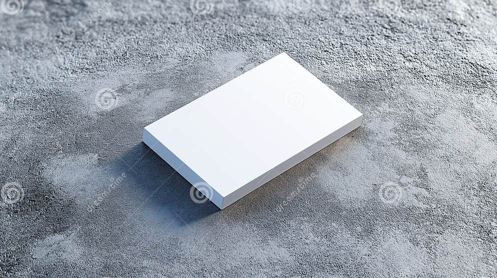 Flat Rectangular Business Card Mockup, Neatly Positioned at a Slight ...