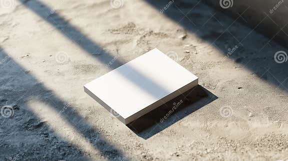 Flat Rectangular Business Card Mockup, Neatly Positioned at a Slight ...