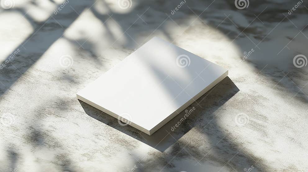 Flat Rectangular Business Card Mockup, Neatly Positioned at a Slight ...