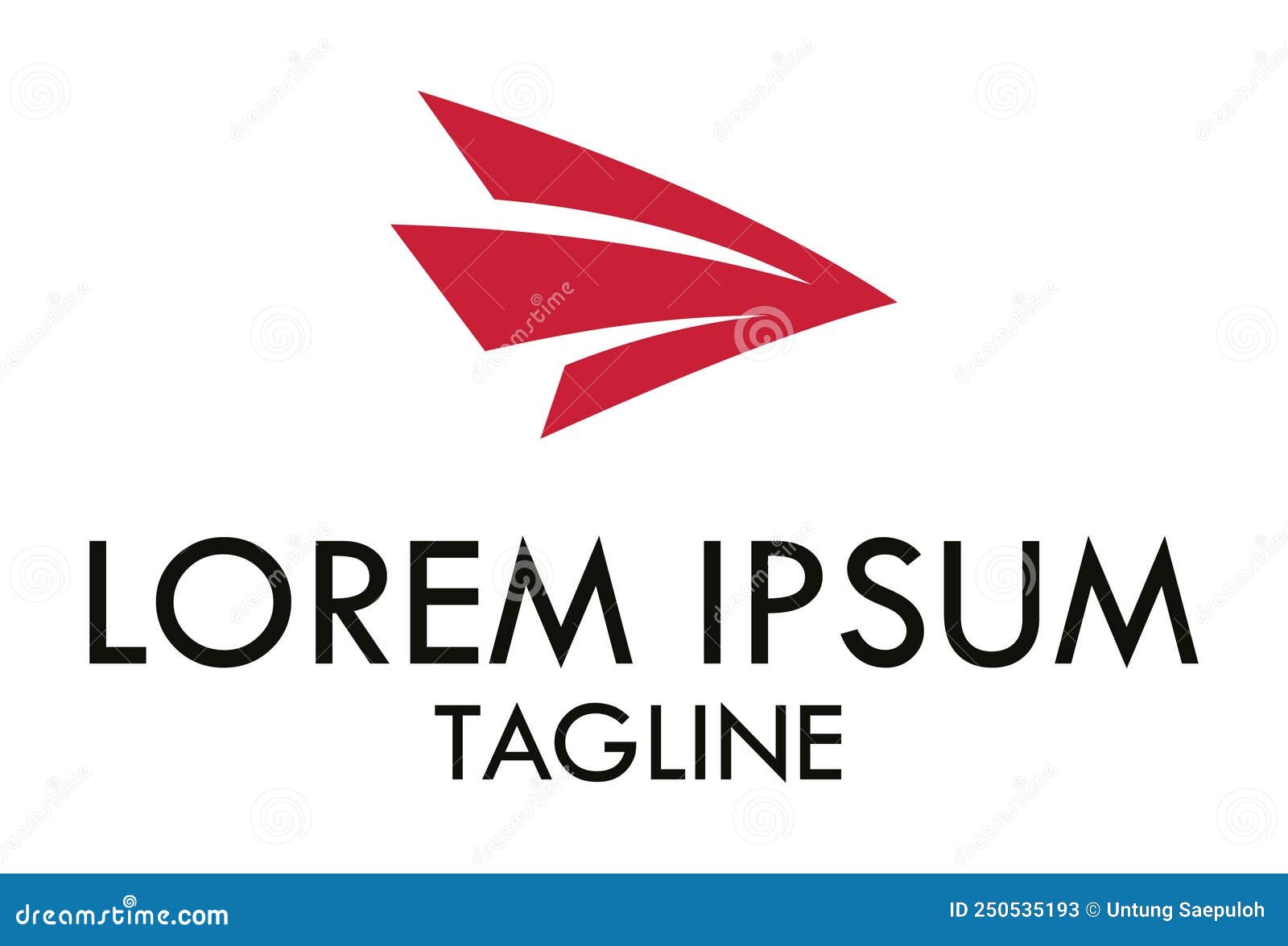 Red Color Abstract Fast Arrow Logo Design Stock Vector - Illustration ...