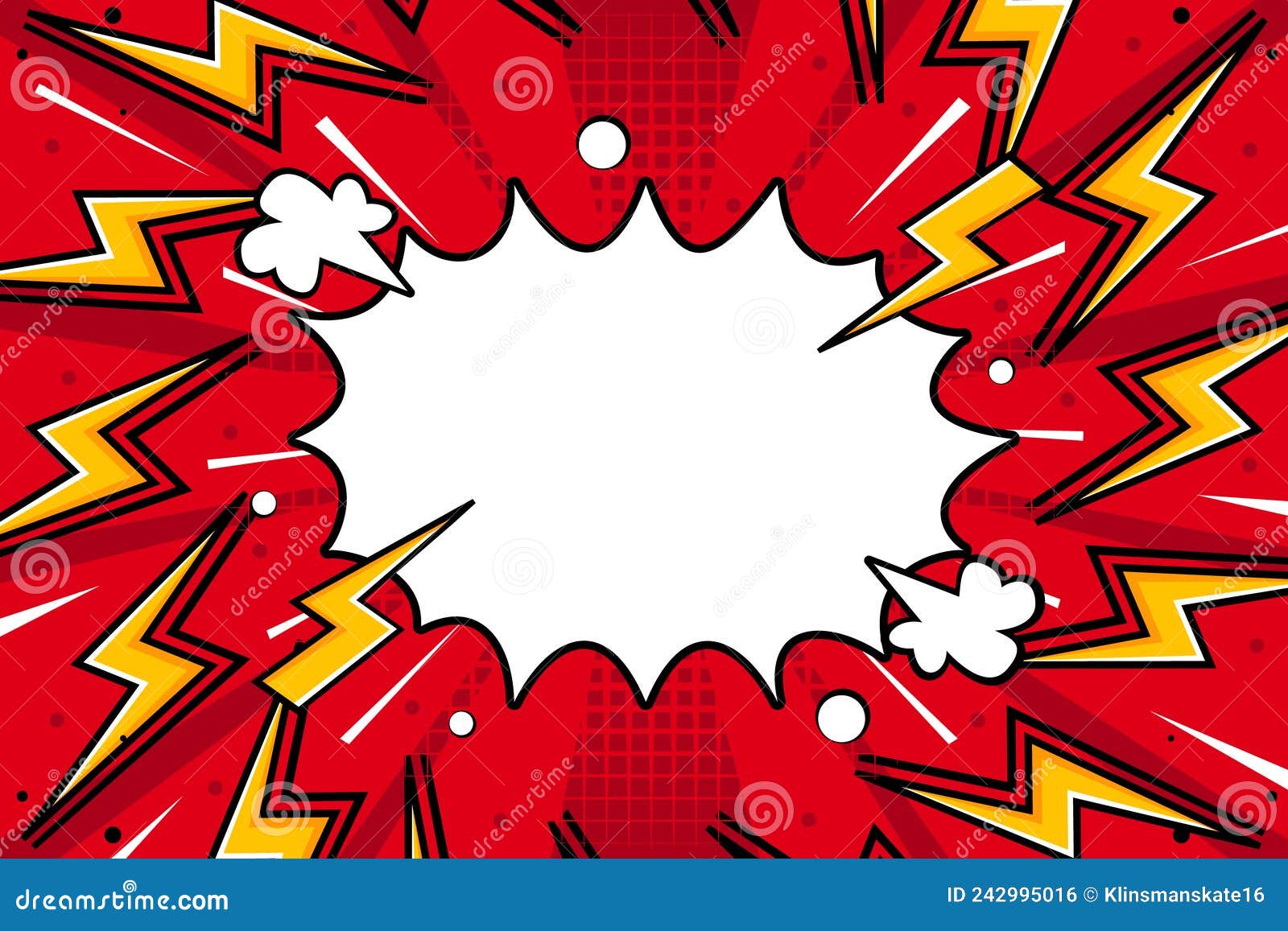Flat Red Comic Style Background Design Stock Vector - Illustration of ...