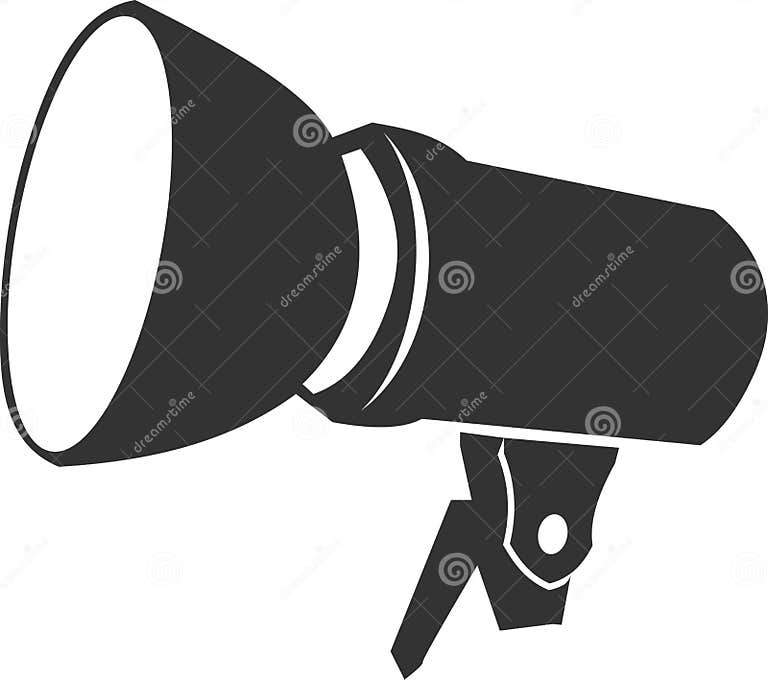 Flat Reflector Icon on the Mount. Vector Illustration. Stock Vector ...