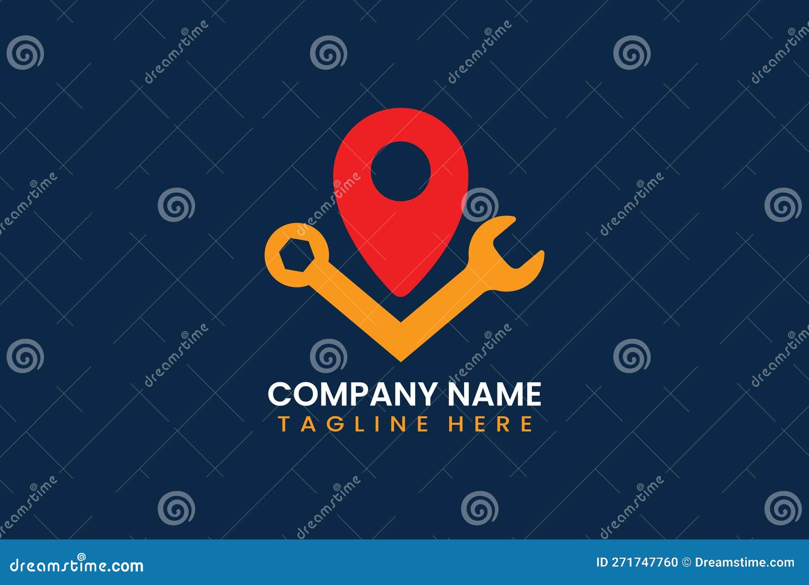 Flat Repair Point Logo Template Vector Design Illustration Stock Vector ...