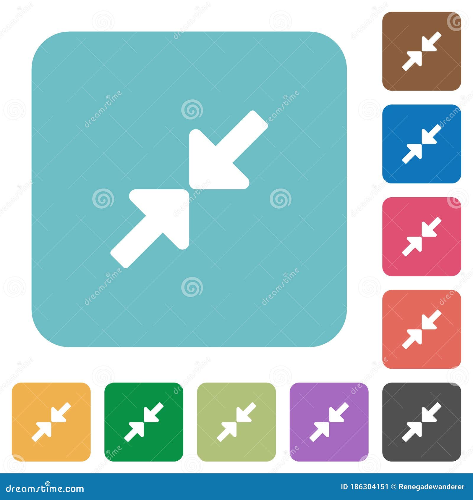 Flat resize small icons stock illustration. Illustration of minimize ...