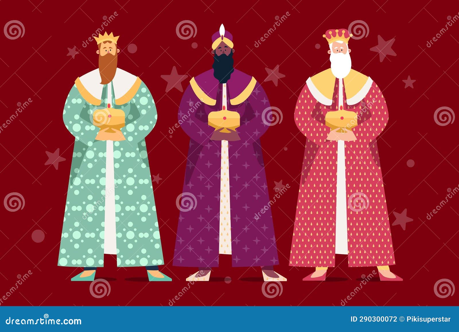 Flat Reyes Magos Vector Design Illustration Stock Vector - Illustration ...