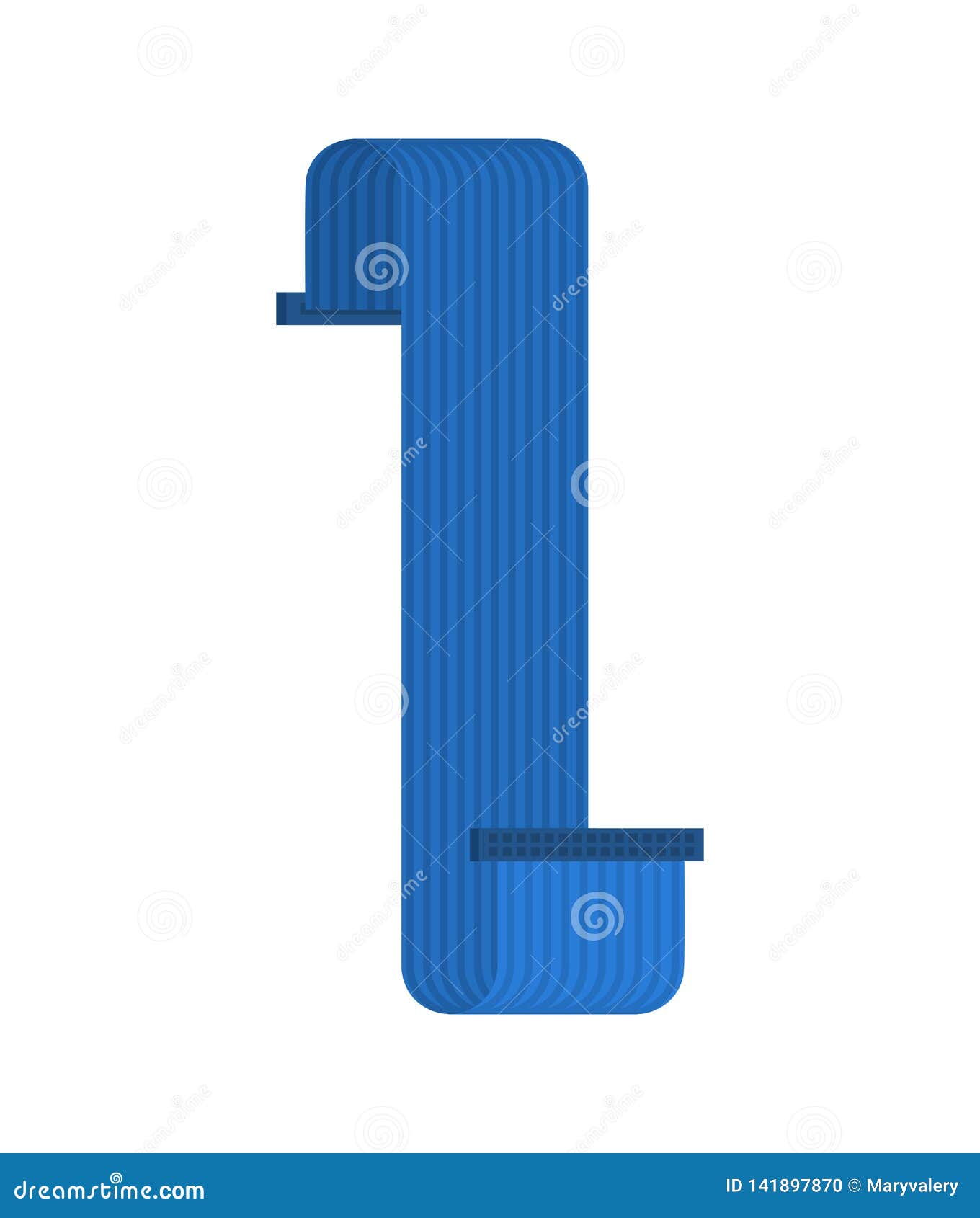 Flat Ribbon Cable Isolaed. PC Cable Connector Stock Vector ...