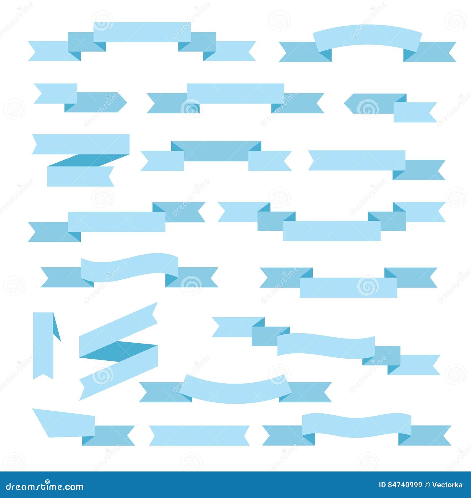 Flat Ribbons Vector Banners Stock Vector - Illustration of background ...