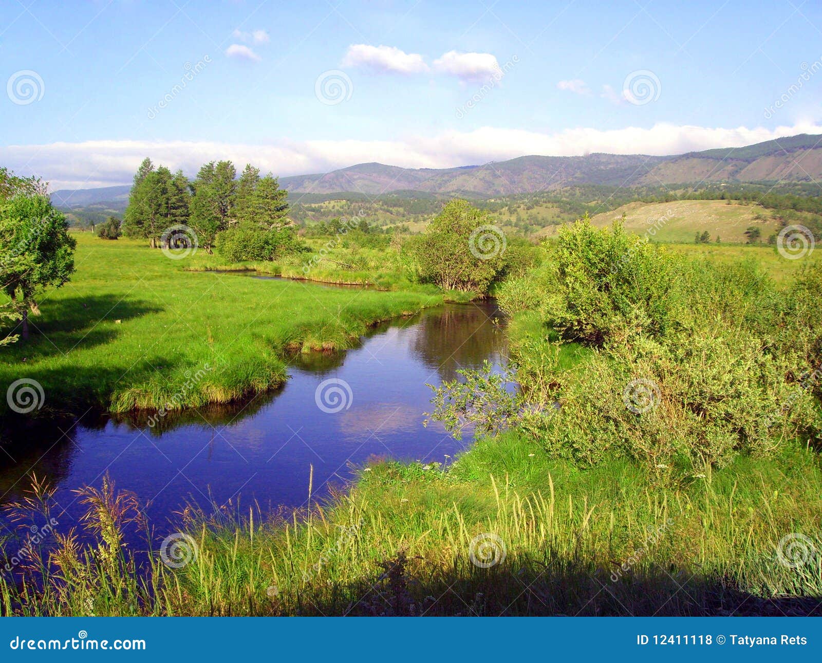 Flat river stock photo. Image of displacement, landscape - 12411118