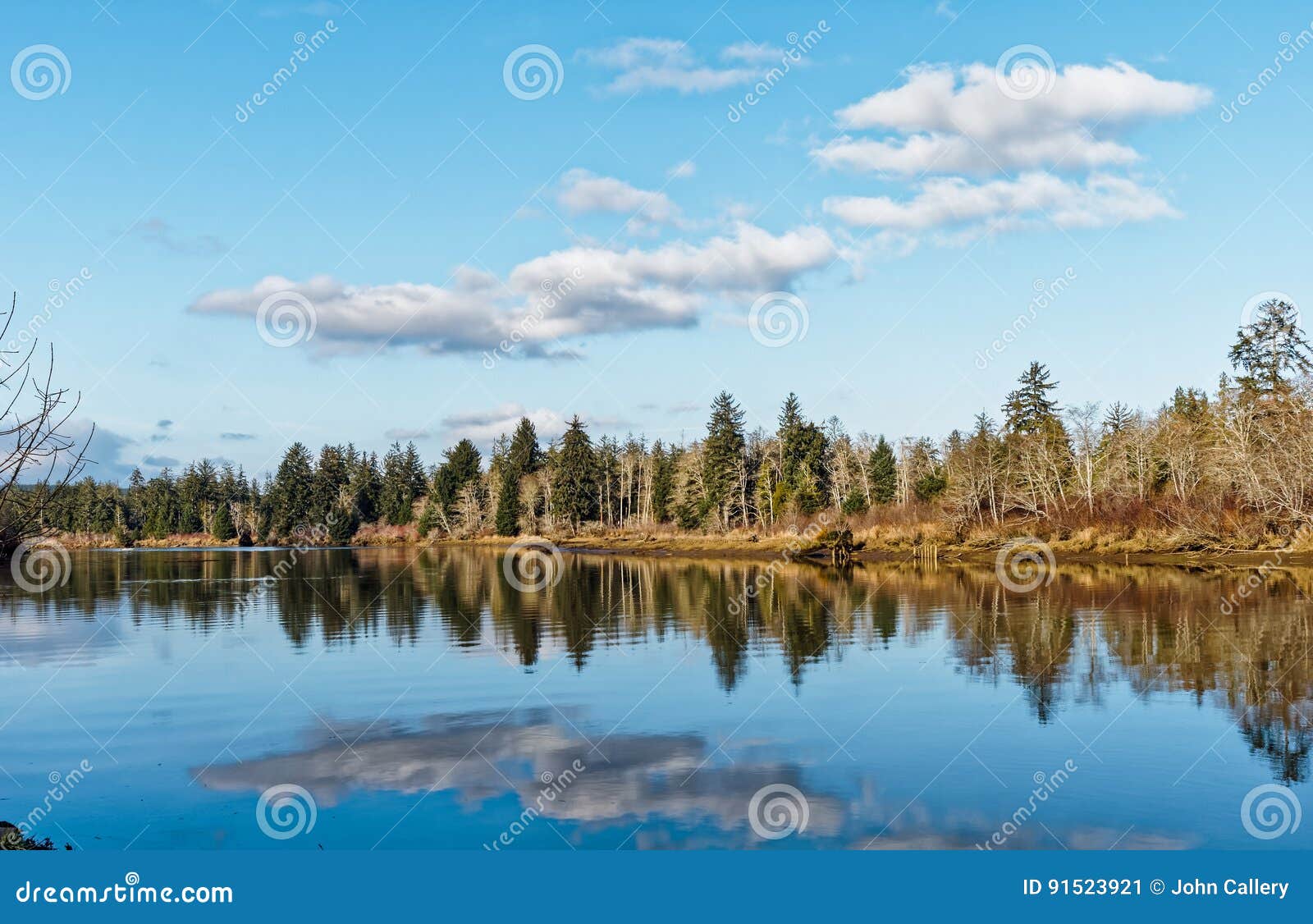 Flat River stock image. Image of clouds, white, river - 91523921