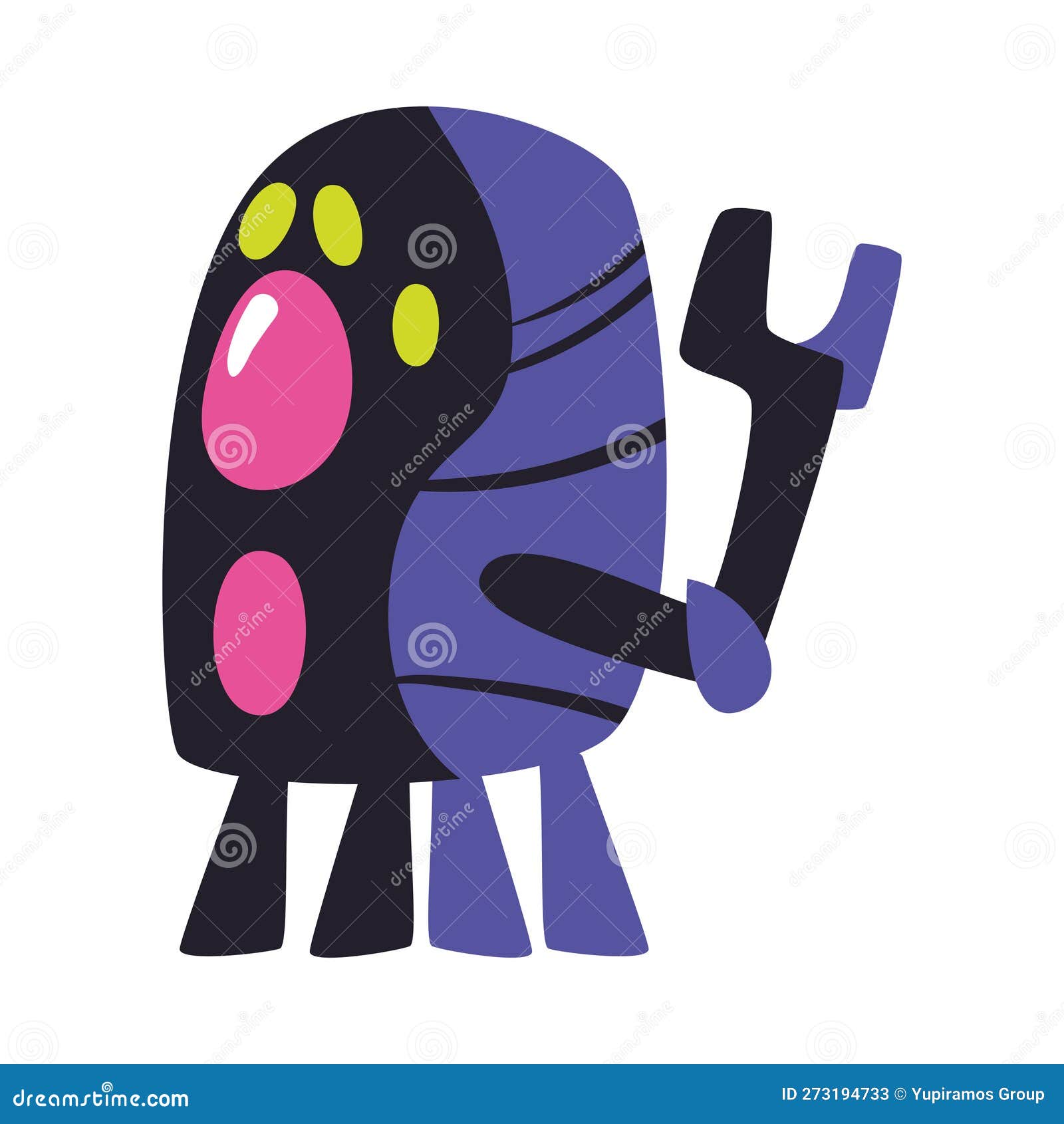 Flat robot illustration stock vector. Illustration of mechanical ...