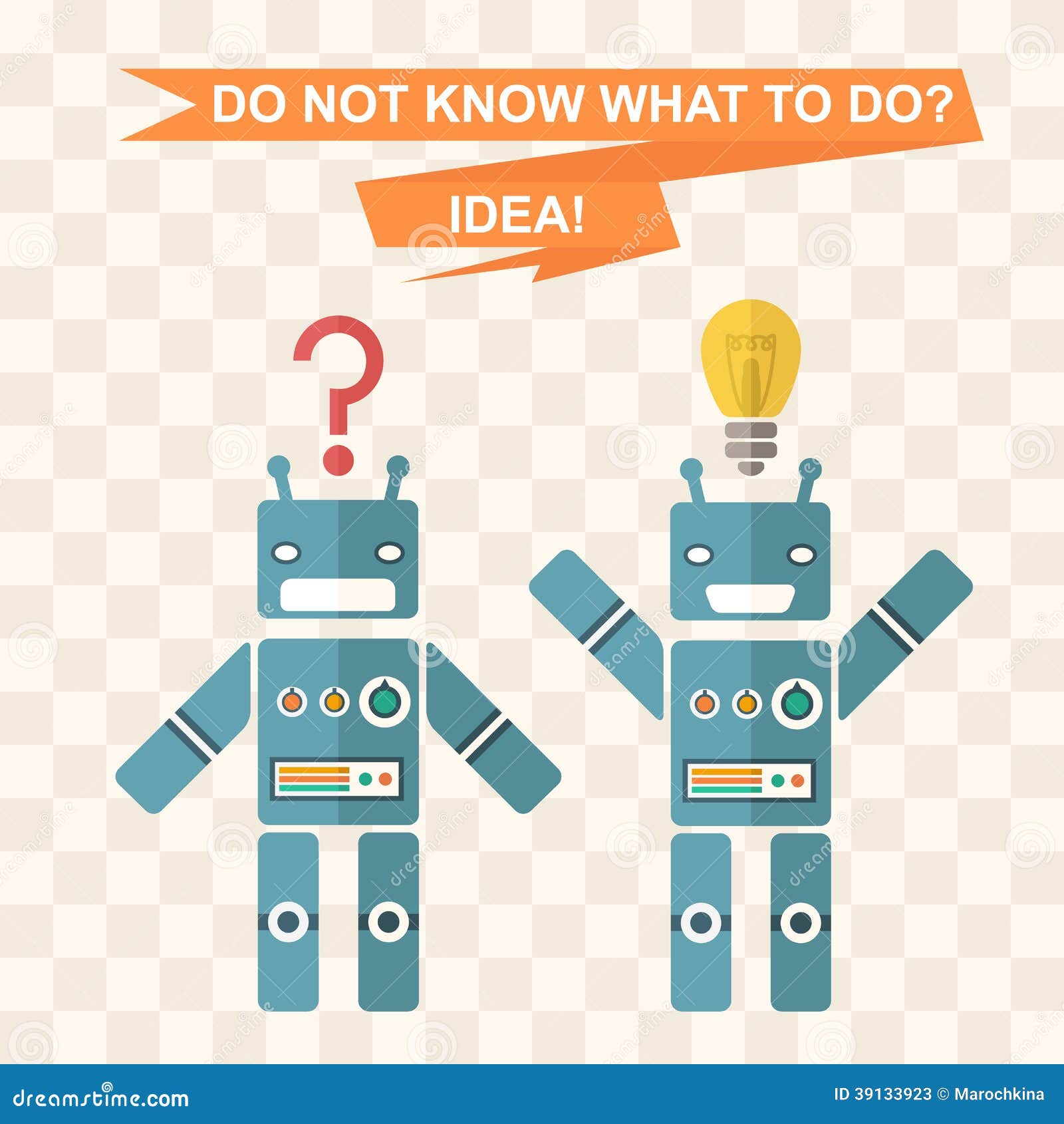 Robots And Question Marks Cartoon Vector | CartoonDealer.com #208886399