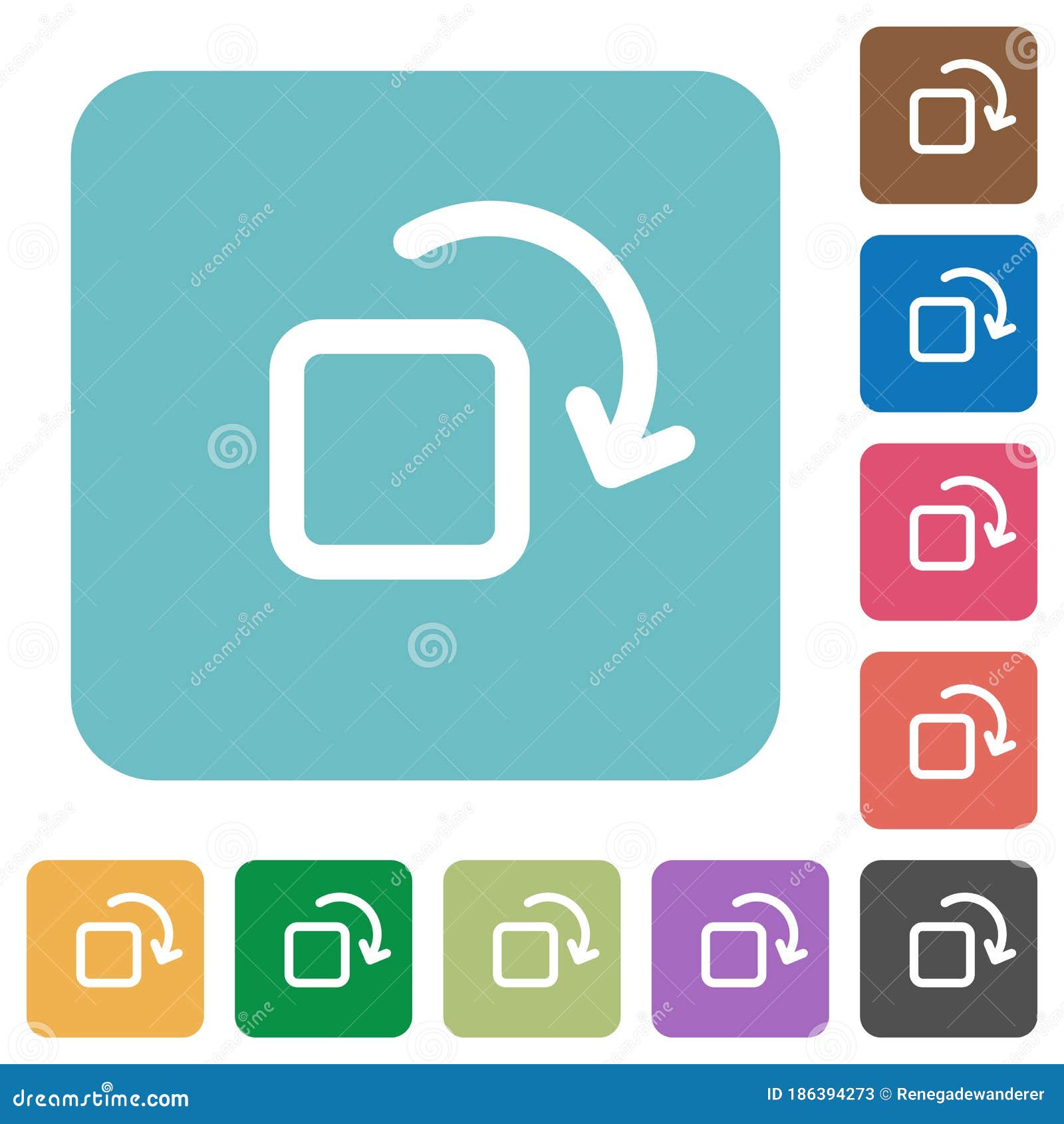 Flat rotate element icons stock vector. Illustration of green - 186394273