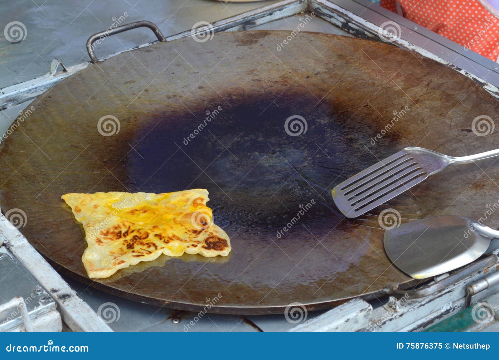 Flat Roti Pancakelike Bread of Indian Stock Image - Image of meal ...