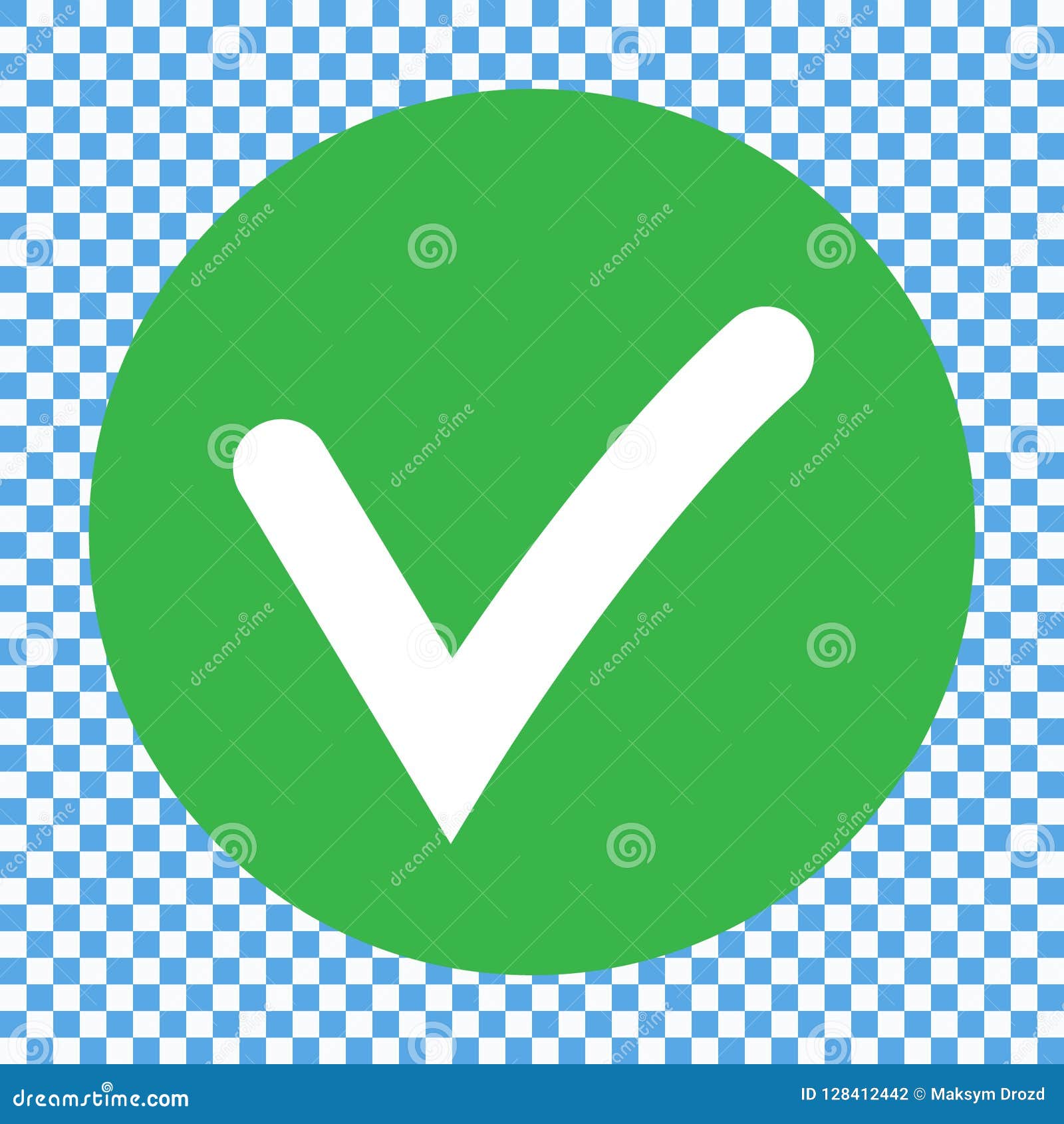 Flat Round Check Mark Green Icon, Button. Tick Symbol Isolated on ... Flat Round Check Mark Green Icon, Button. Tick Symbol Isolated on ...