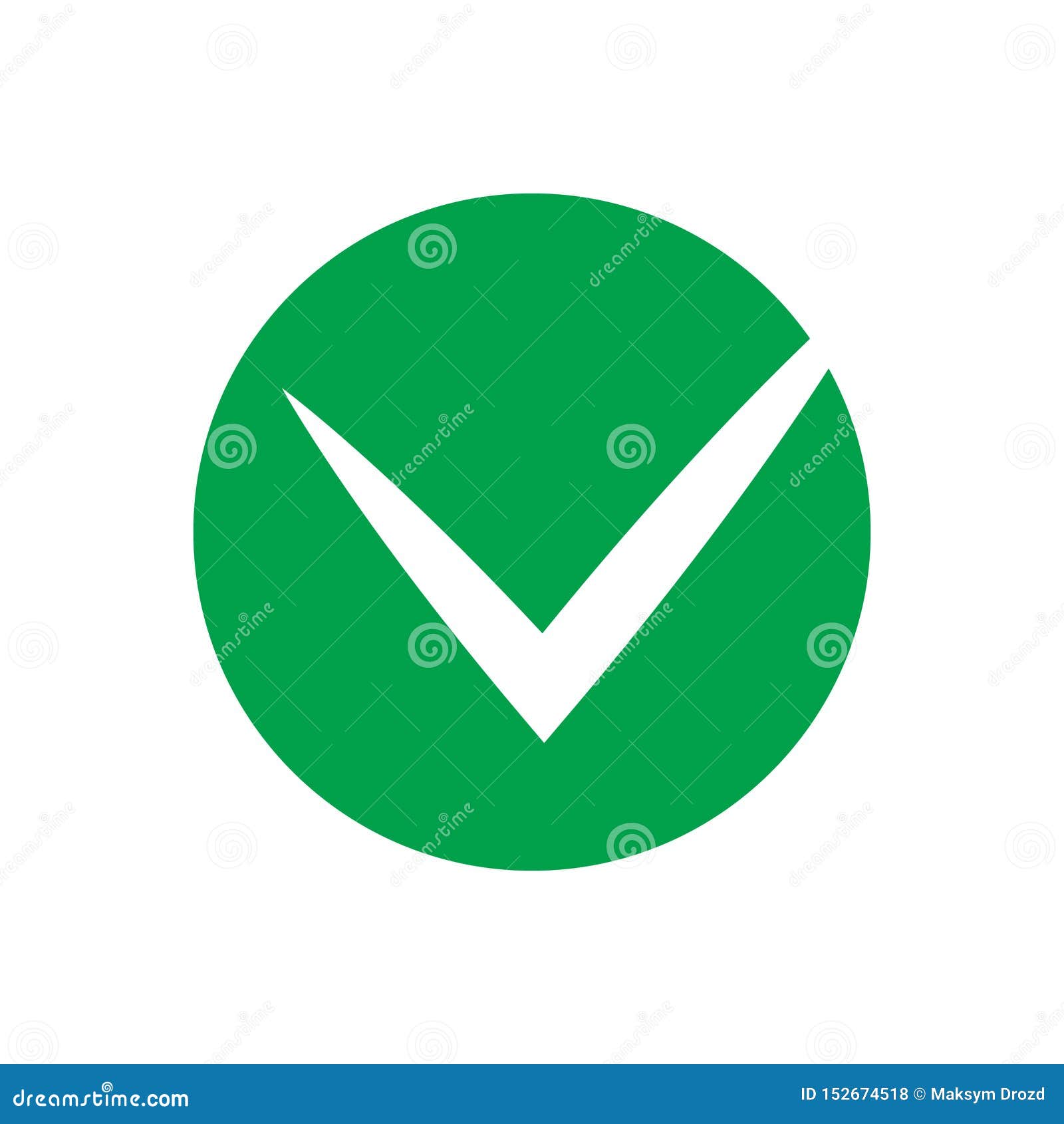 Flat Round Check Mark Green Icon, Button. Tick Symbol Isolated on ... Flat Round Check Mark Green Icon, Button. Tick Symbol Isolated on ...