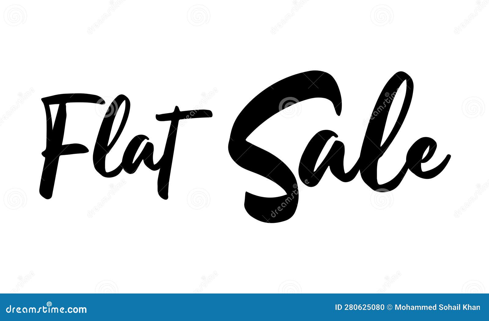 Flat Sale Bold Typography Text for Sale Banners Flyers and Templates ...