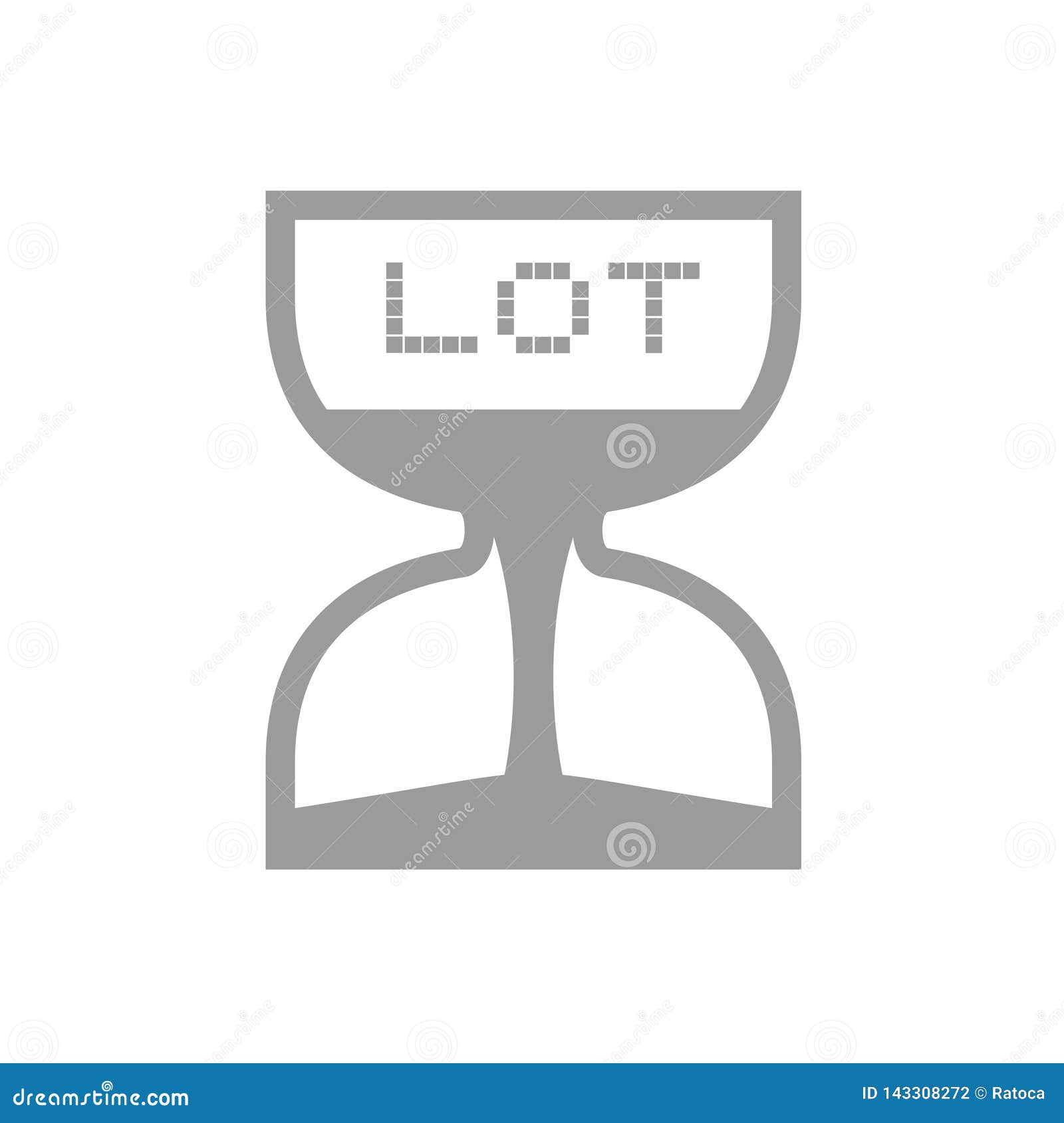 Flat sand clock icon stock vector. Illustration of vintage - 143308272