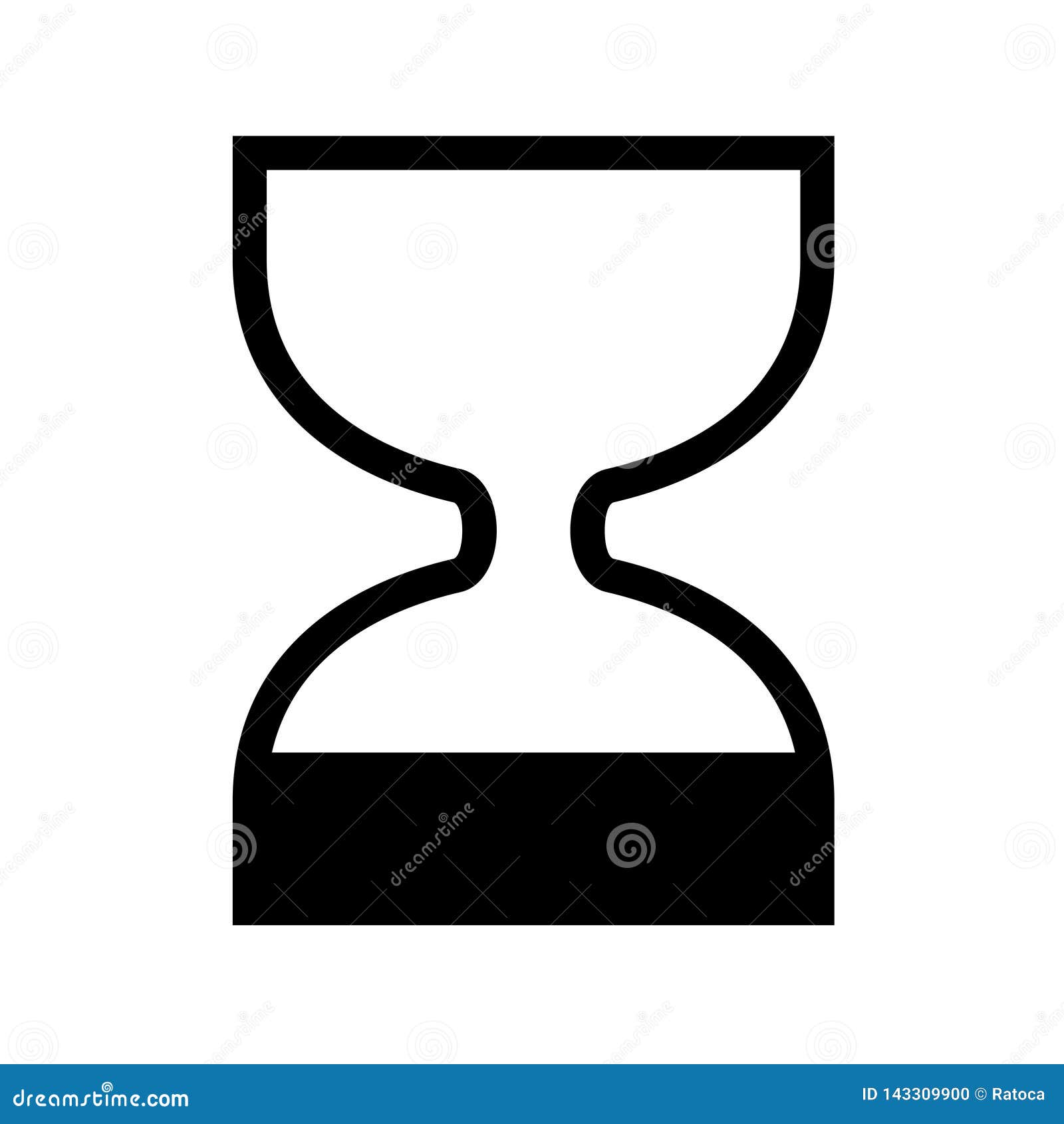 Flat sand clock icon stock vector. Illustration of measurement - 143309900