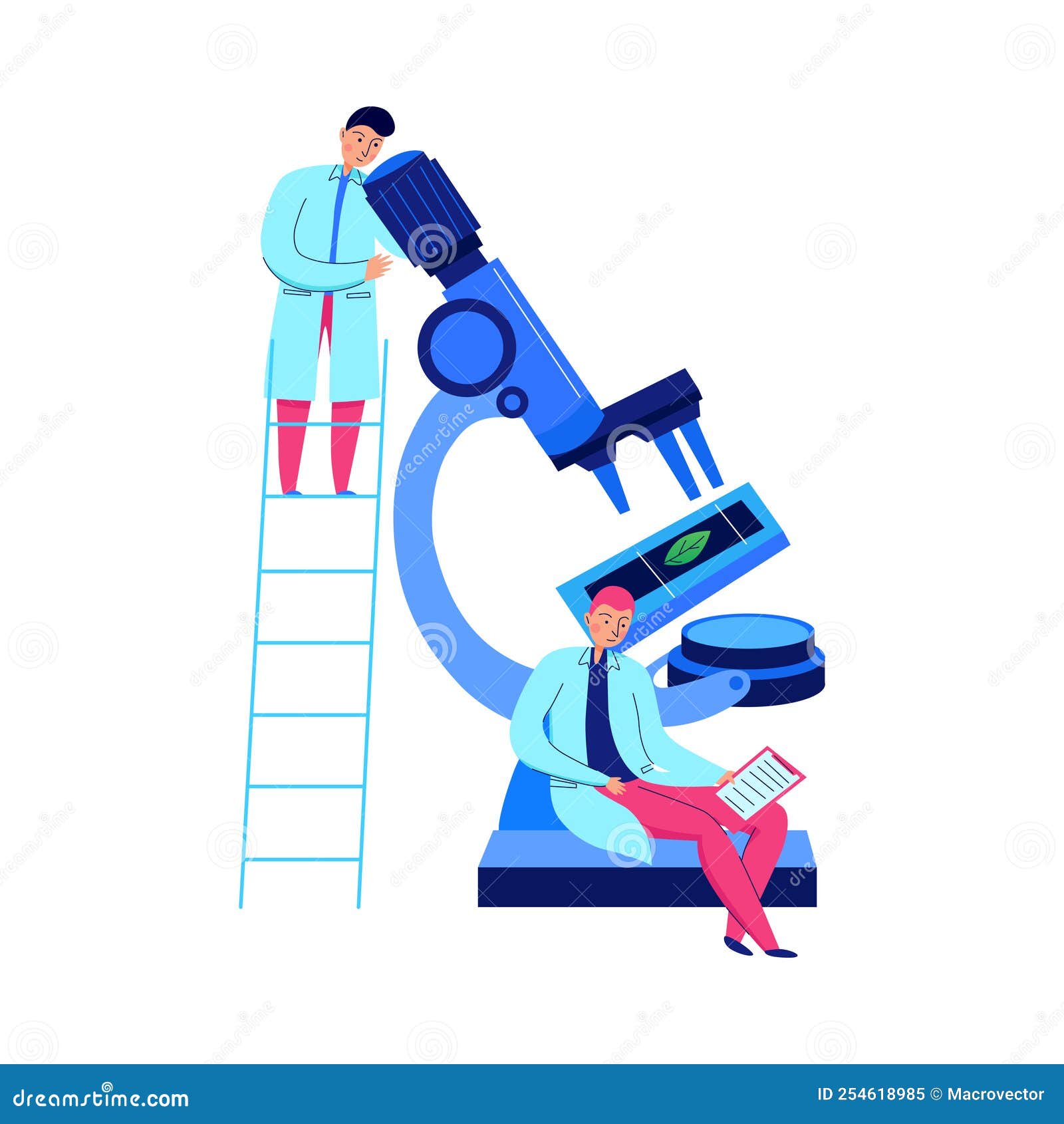 Flat Science Laboratory stock vector. Illustration of chemistry - 254618985
