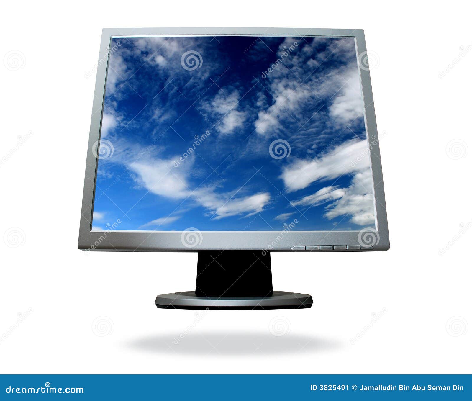 Flat screen computer stock image. Image of flat, connections - 3825491