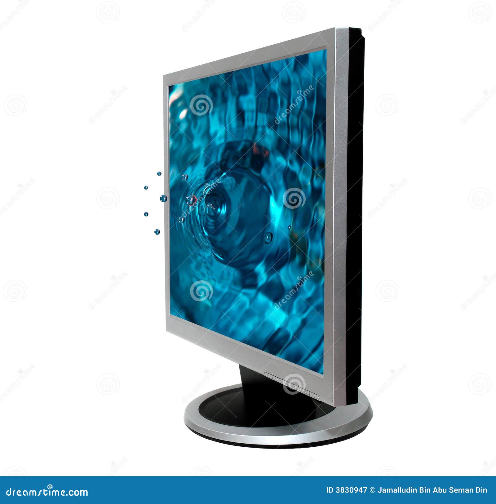 Flat screen computer stock image. Image of design, water - 3830947