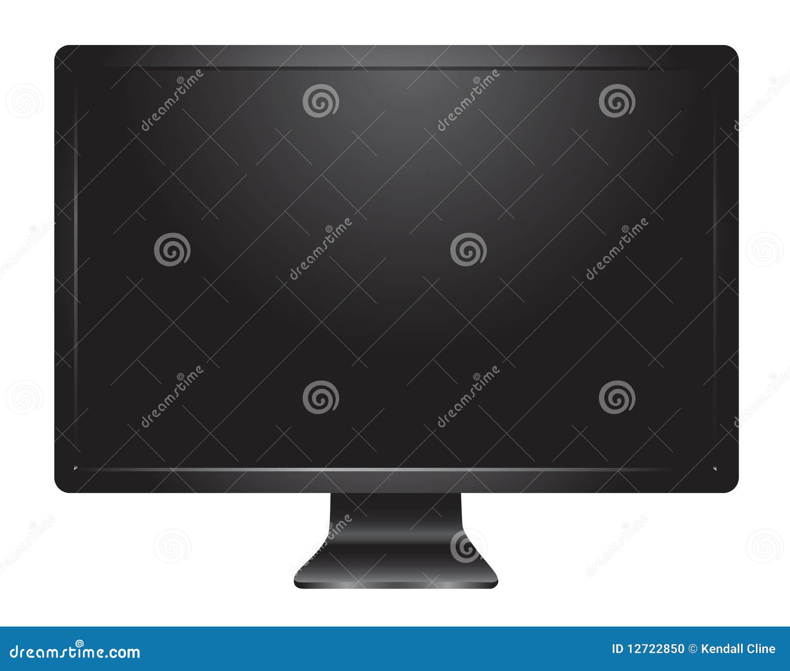 Flat Screen Monitor stock vector. Illustration of flat - 12722850