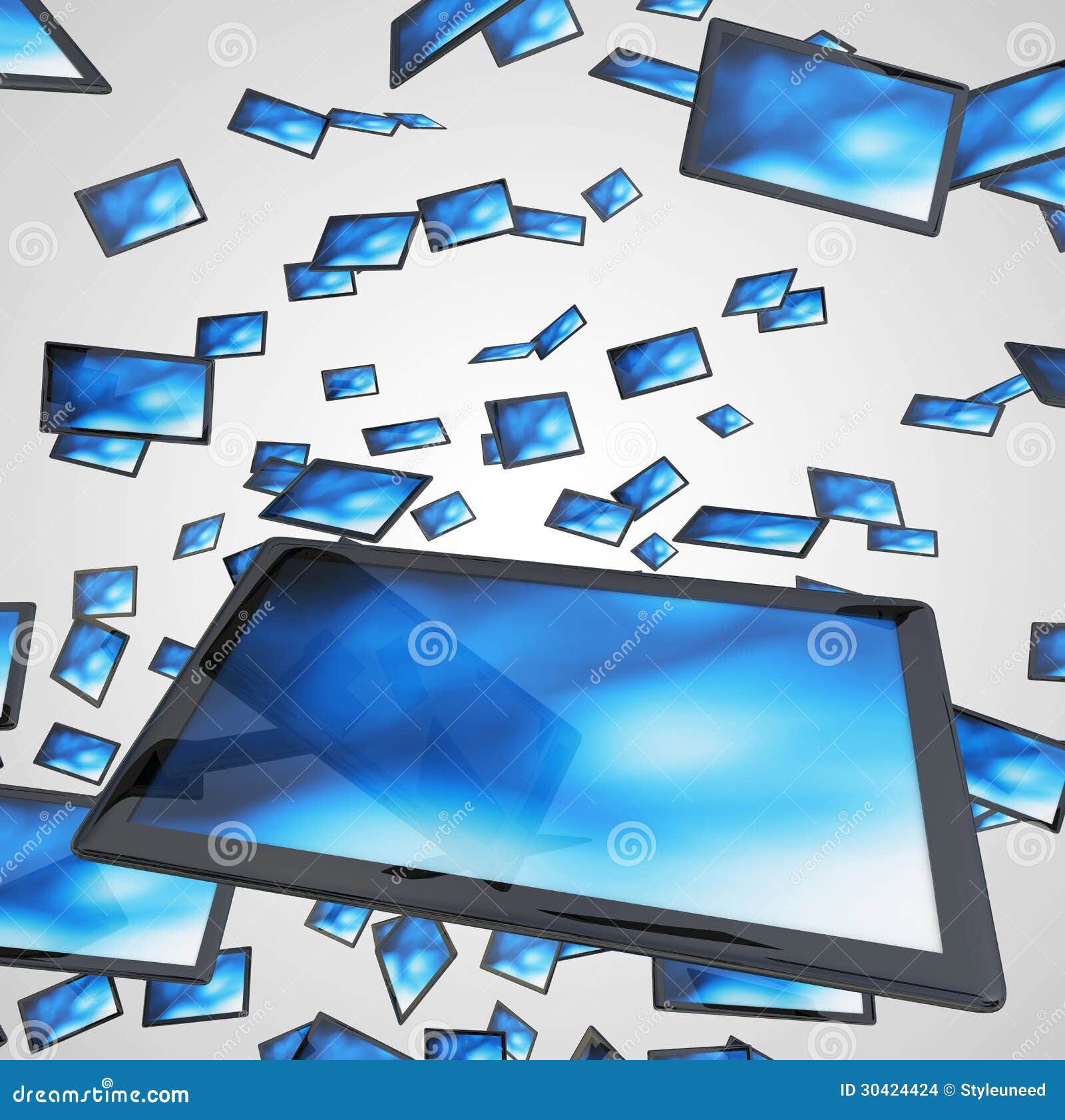 Flat Screen Monitors or TVs Stock Illustration - Illustration of ...