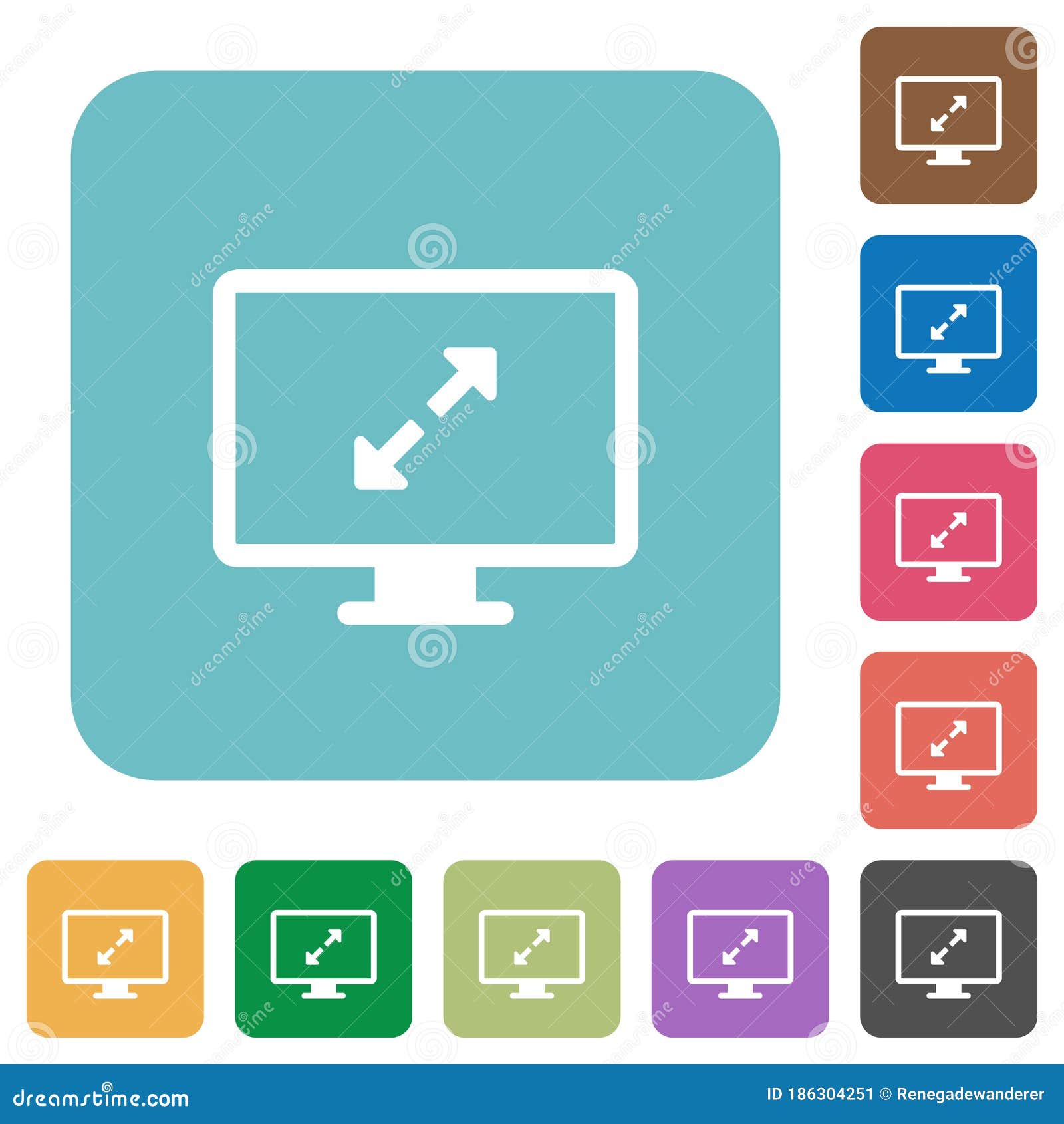 TV Resolution Icons Set. Video Image Size. Full HD, 4k Ultra HD, 8k 16k ...