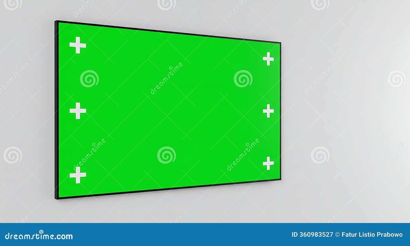 Flat Screen Television with Green Screen for Chroma Key Compositing ...
