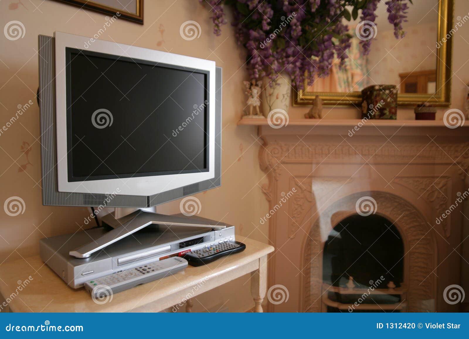 Flat screen tv stock photo. Image of place, television - 1312420