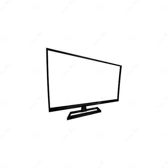 Flat Screen Tv Design Vector Clipart Stock Vector - Illustration of ...