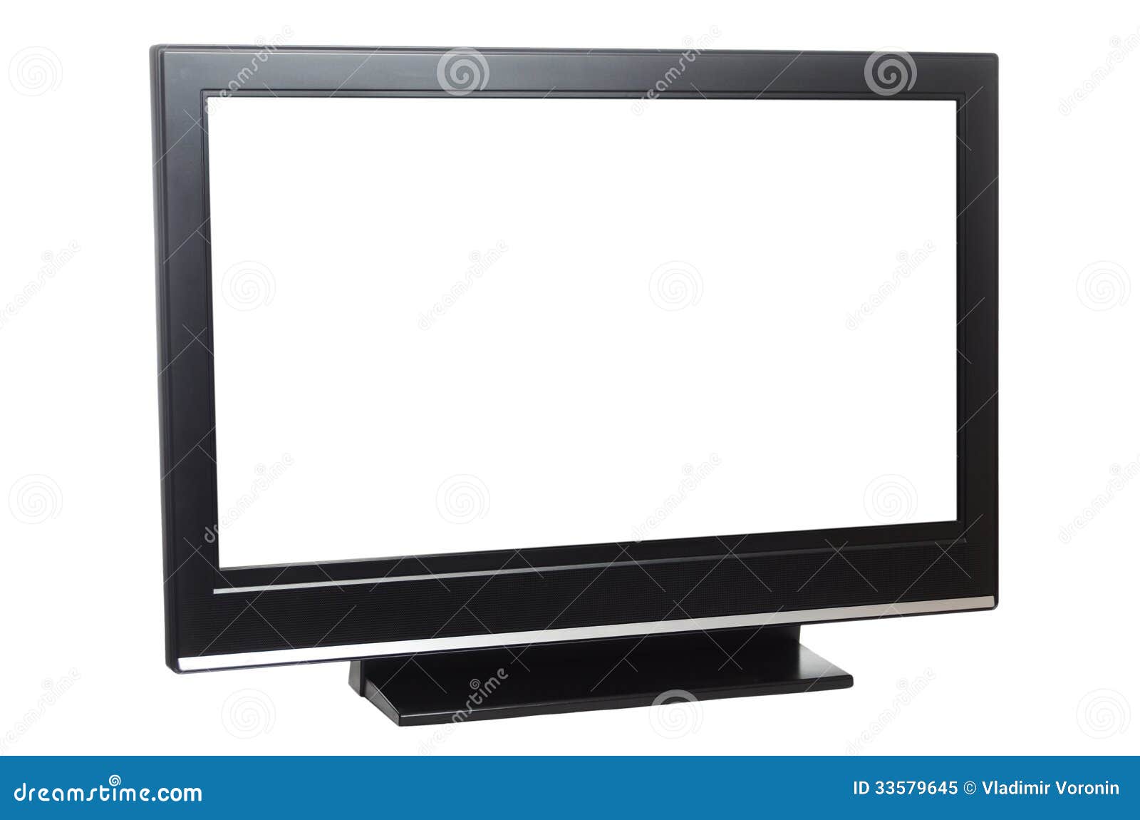 Flat Screen Tv Isolated on White Stock Image - Image of monitor, hdtv ...
