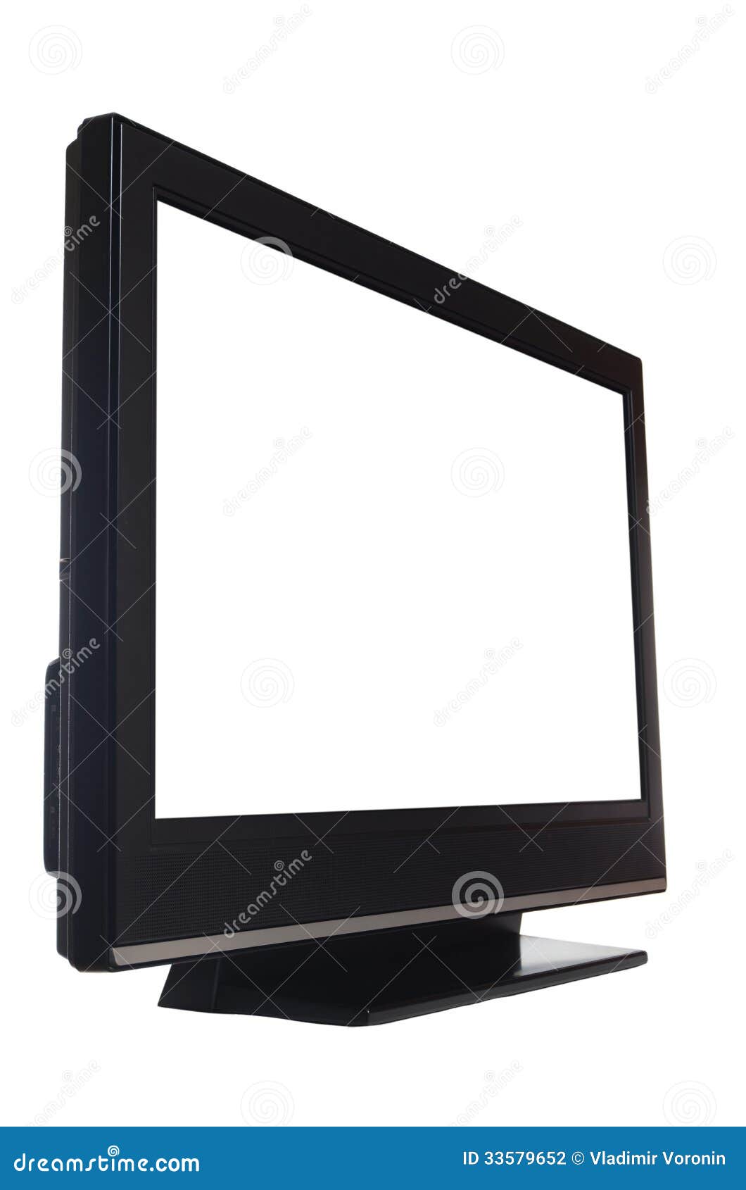 Flat Screen Tv Isolated on White Stock Photo - Image of digital ...
