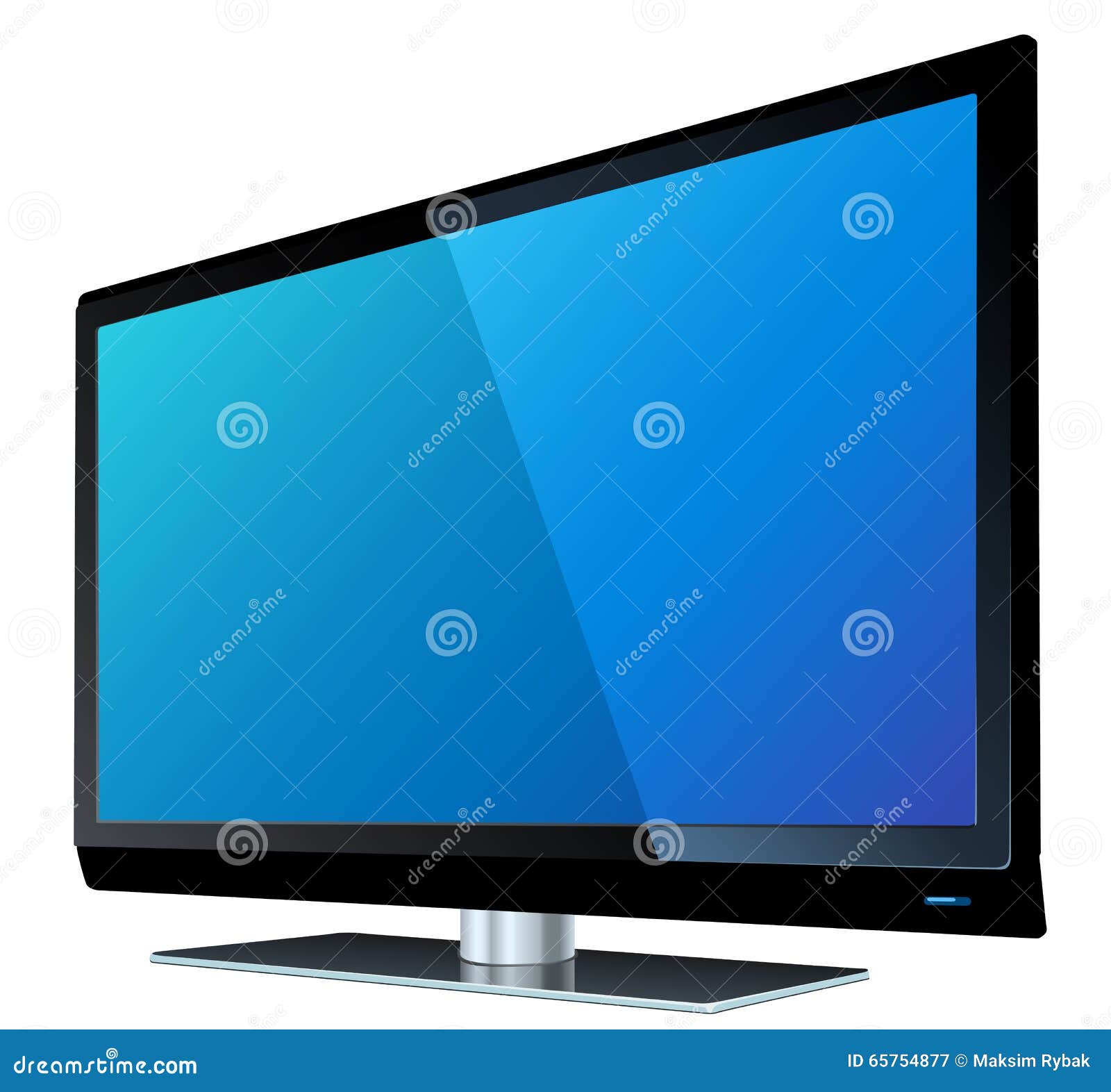 Flat screen tv lcd stock vector. Illustration of shape - 65754877