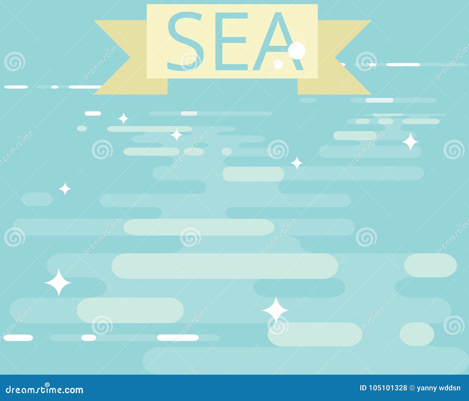 Flat Sea Pattern Modern Simple Background Stock Illustration ...
