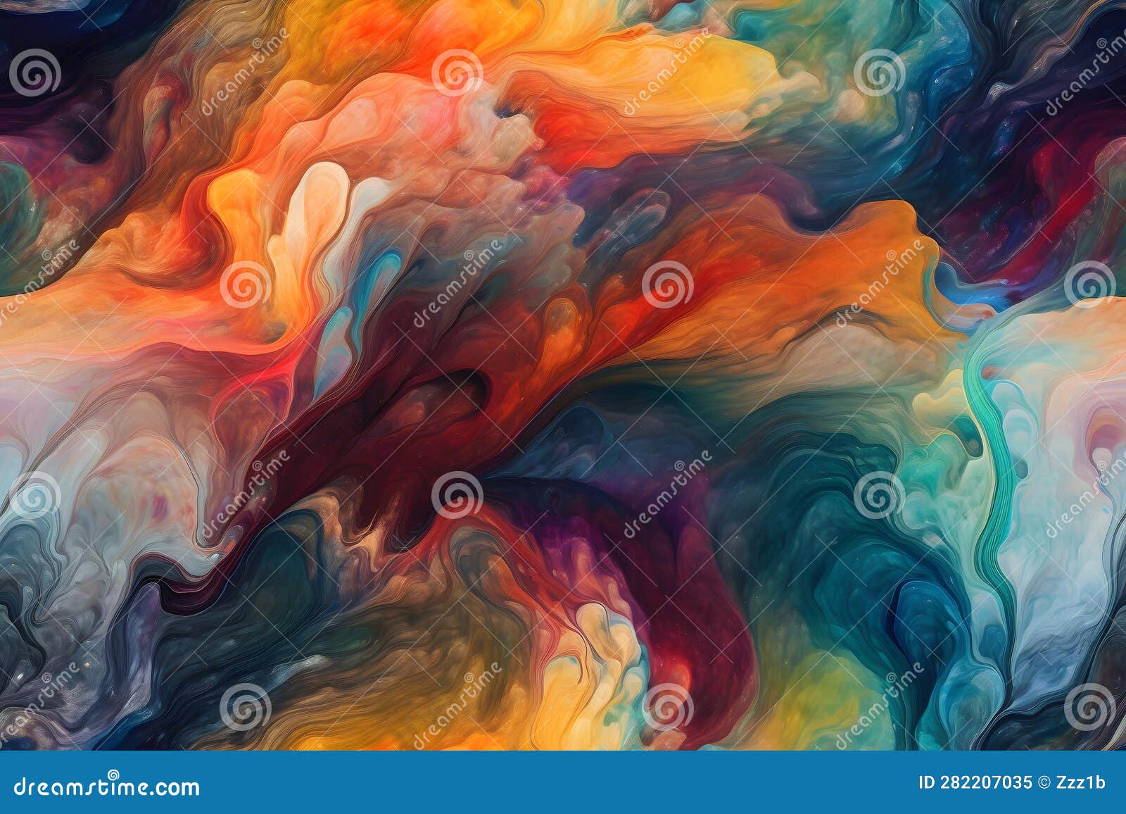 Seamless Artistic Background of Colored Diffusing Turbulent Fumes or ...