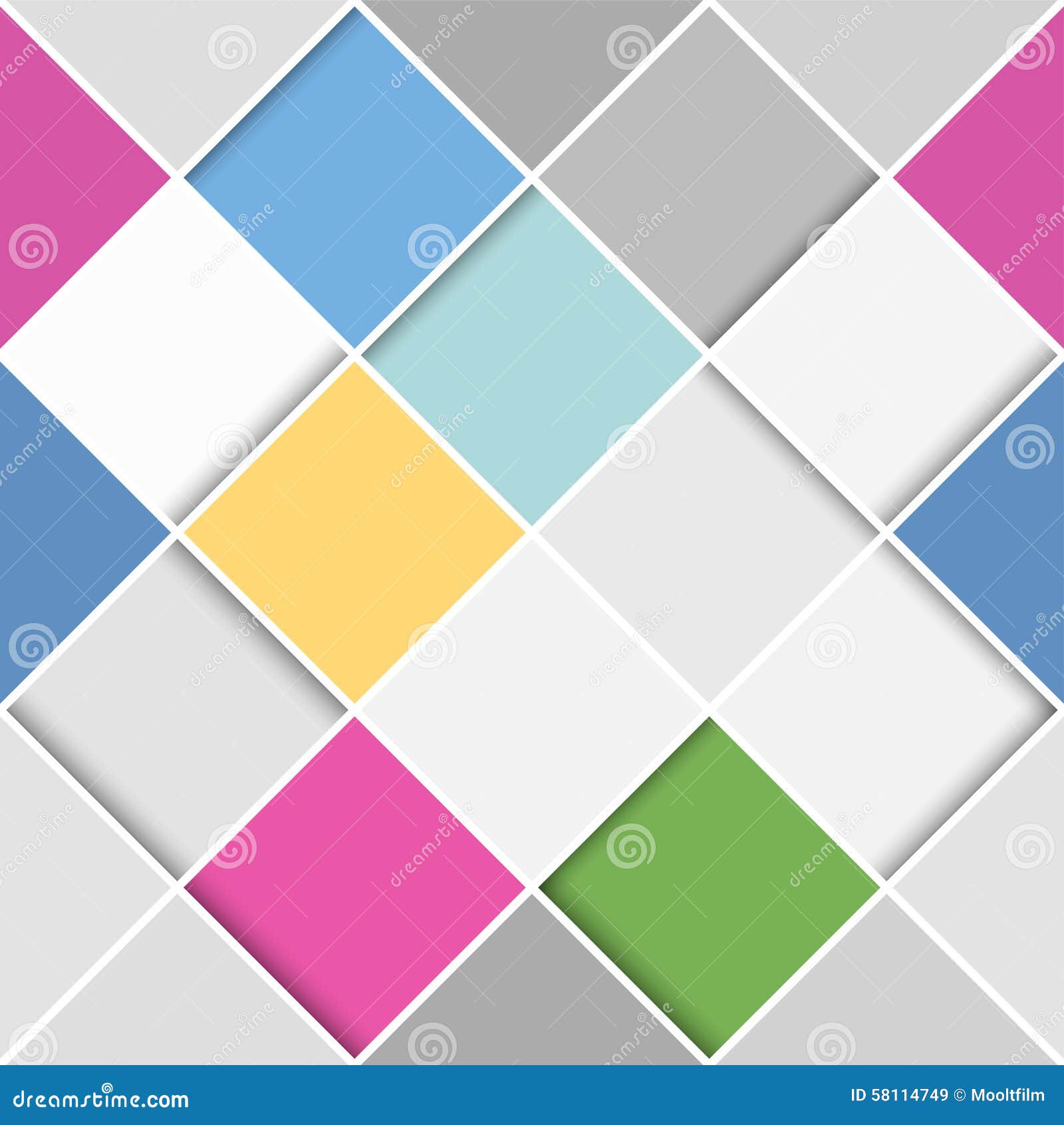 Flat Seamless Diagonal Squares Stock Vector - Illustration of button ...