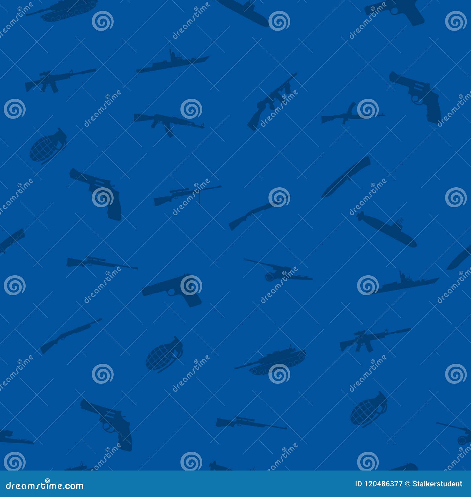 Flat Seamless Pattern Weapons in Vector Format Stock Vector ...