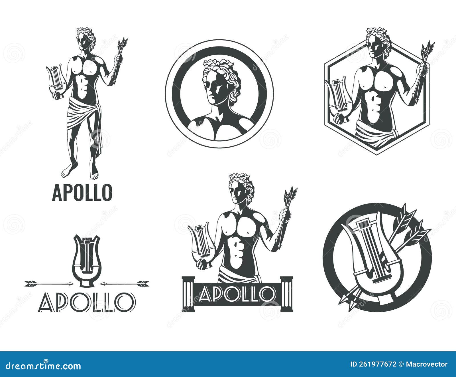 Apollo God Mascot Logo Design Cartoon Vector | CartoonDealer.com #256255469